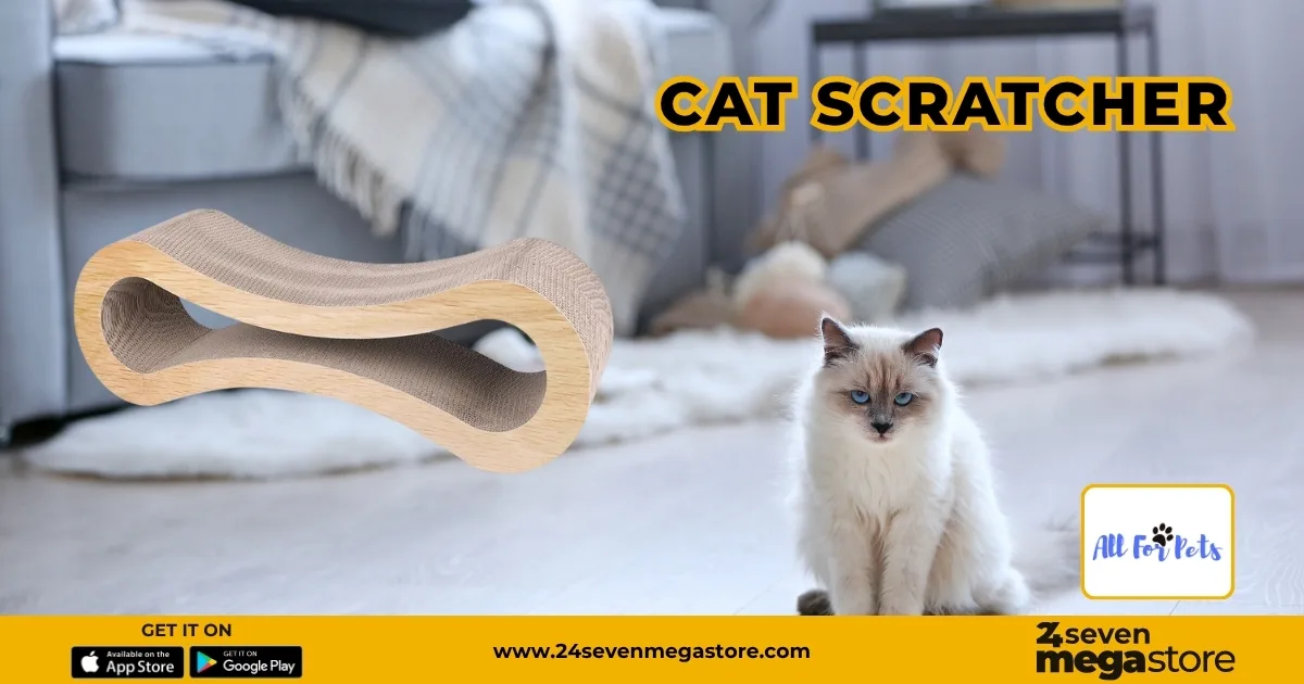 All For Pets 8 Shape Lounge Cat Scratcher 86 x 24 x 27 cm | 24 Seven ...