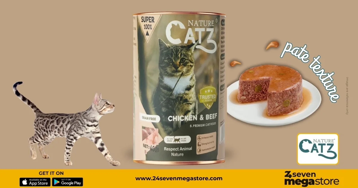 Nature Catz Chicken and Beef Pate Cat Wet Food 375 gm x 24 pcs | 24 ...