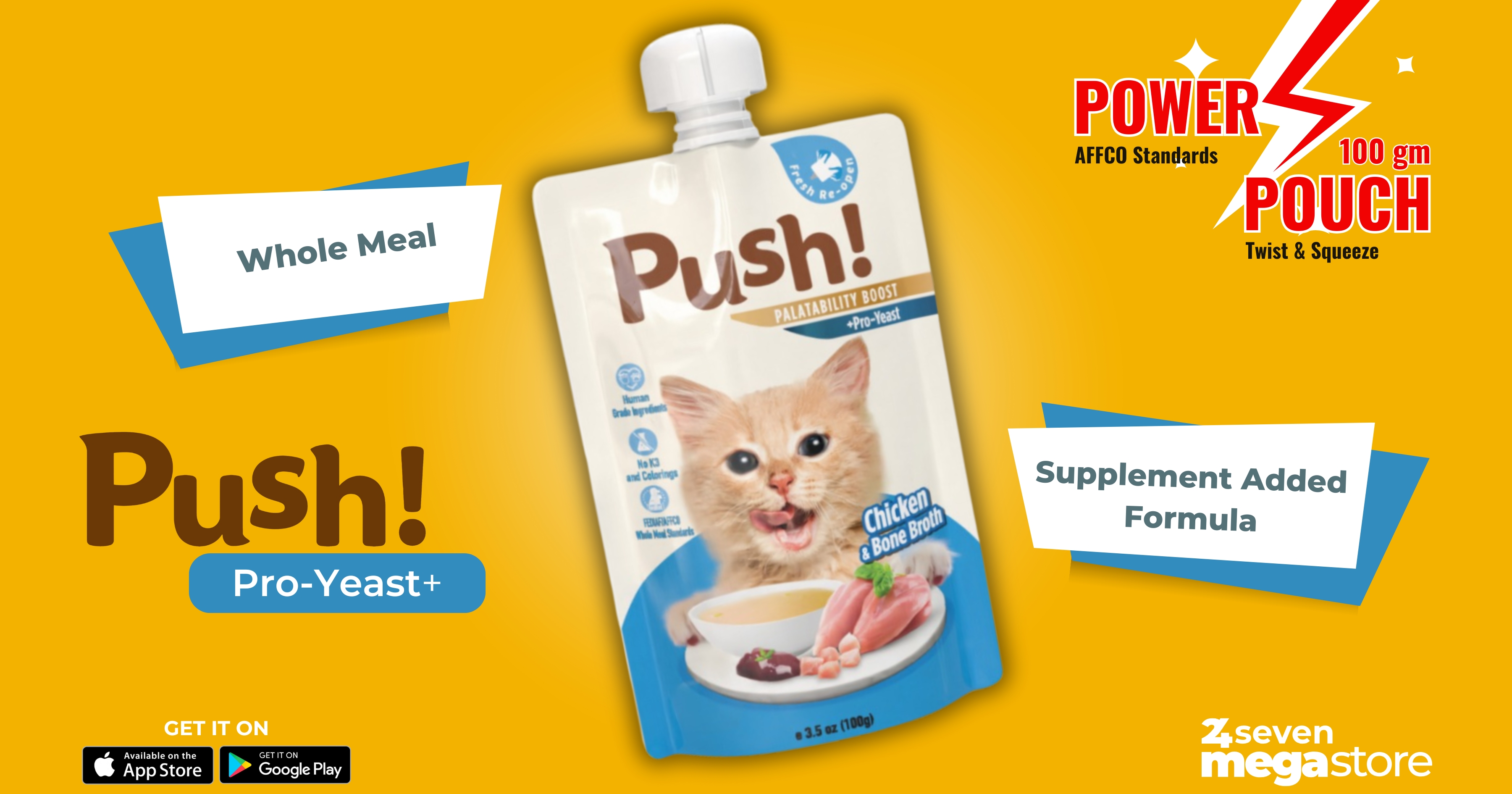 Push! Chicken with Bone Broth Cat Wet Food 100 gm