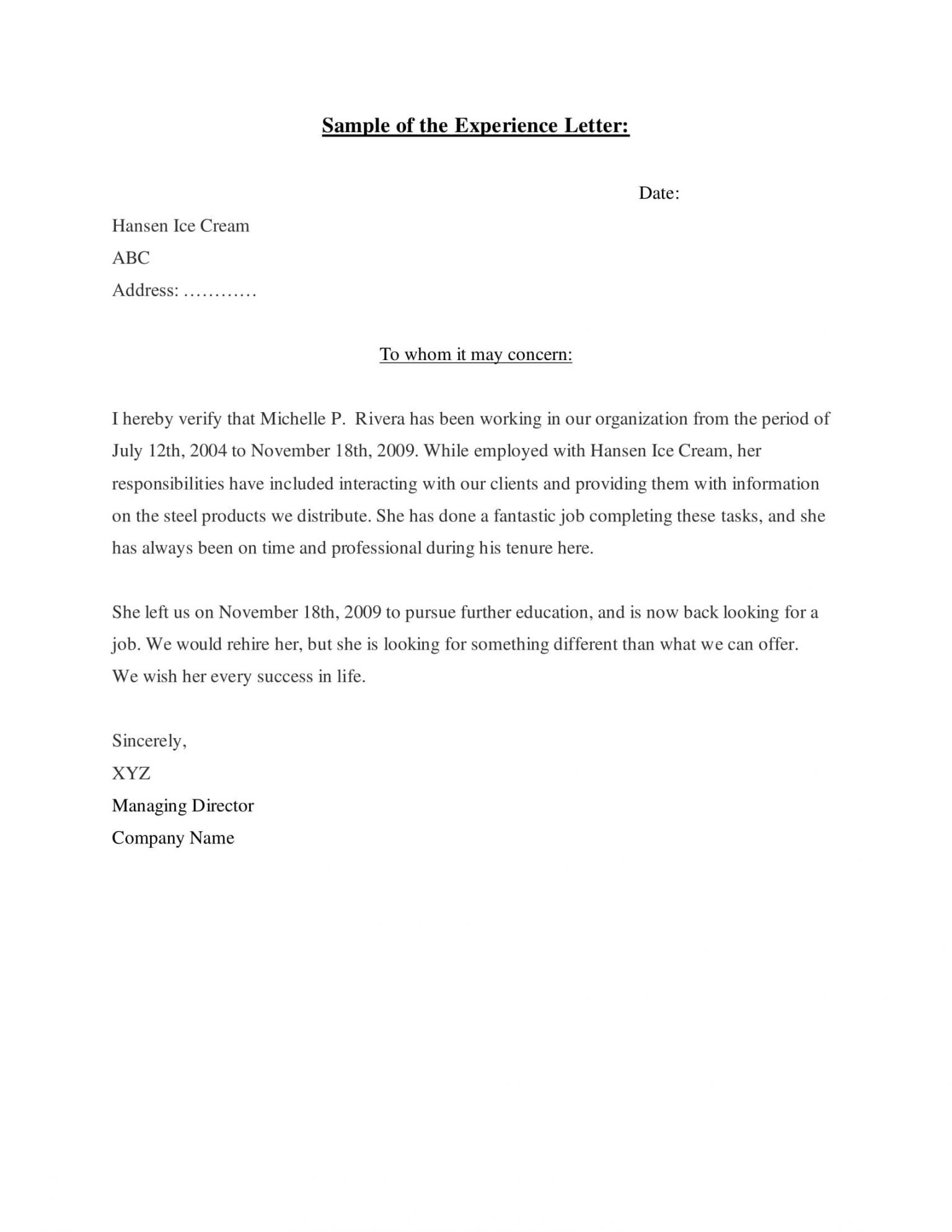 Experience Letter Format Sample Tips Examples Leverage Edu 2023 