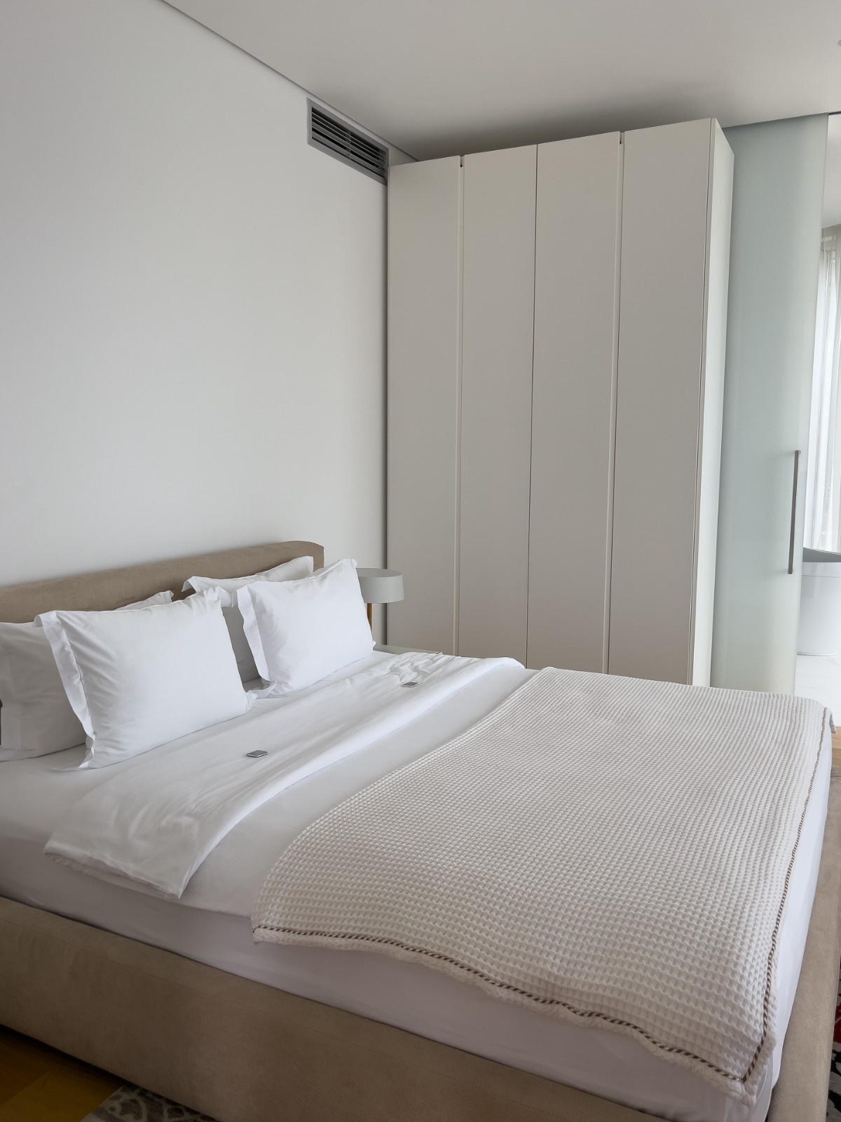 Simple yet functional bedroom wardrobe design in a flat