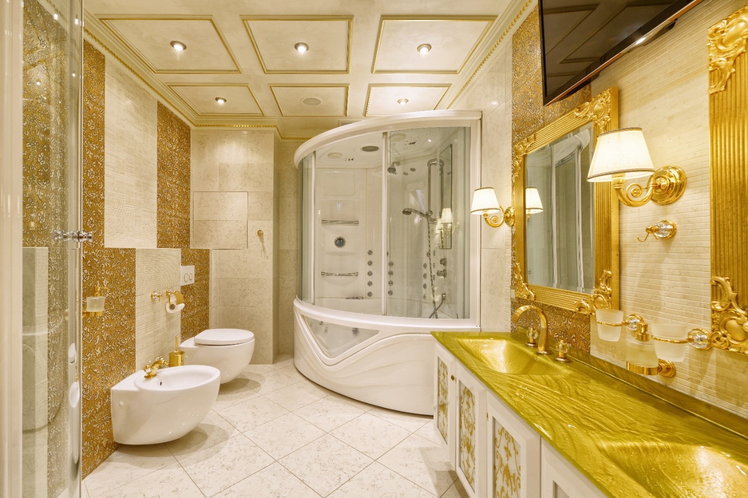 Luxurious Bathroom With Modern Fixtures and Elegant Design