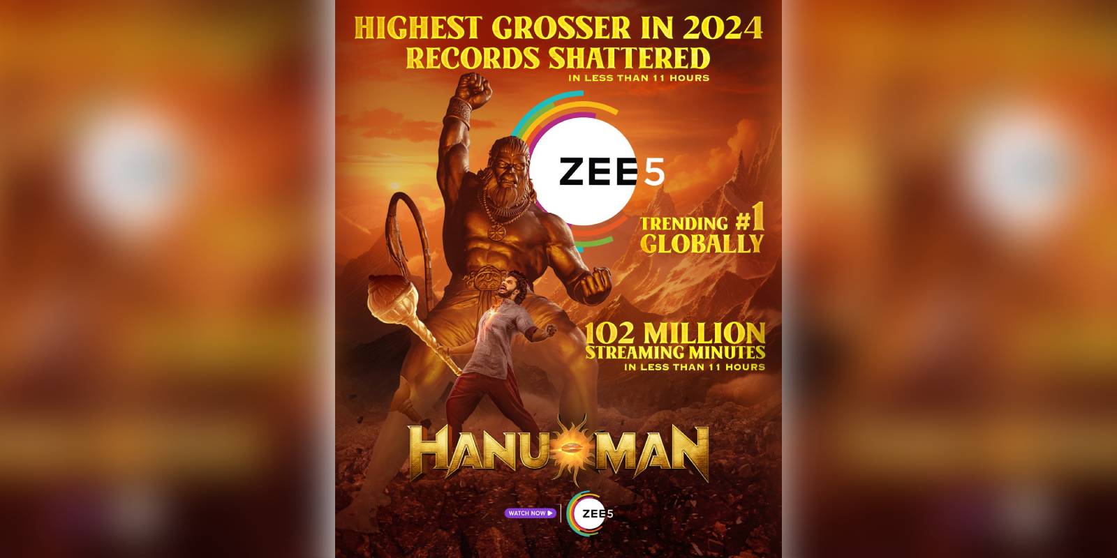 Teja Sajja's 'Hanu-Man' breaks records on OTT, too - The South First Teja Sajja's 'Hanu-Man' breaks records on OTT, too - The South First