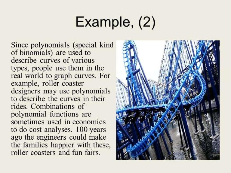 Polynomial Function In Real Life