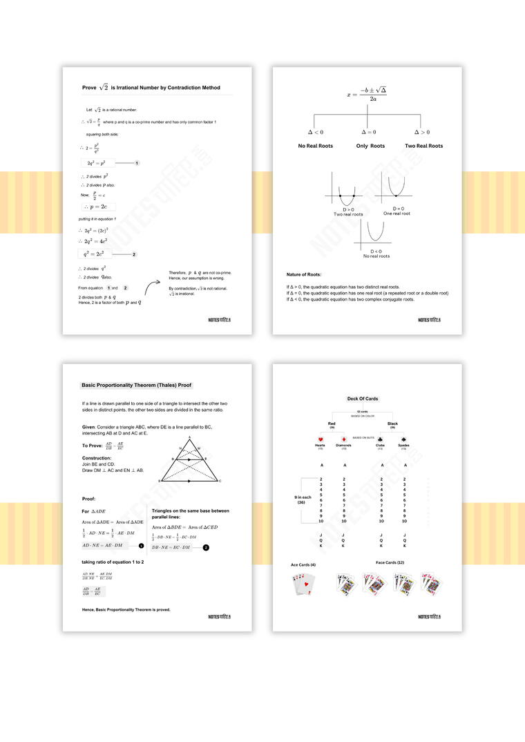 There is exam near date. And you have to revise all your Formulae so ...