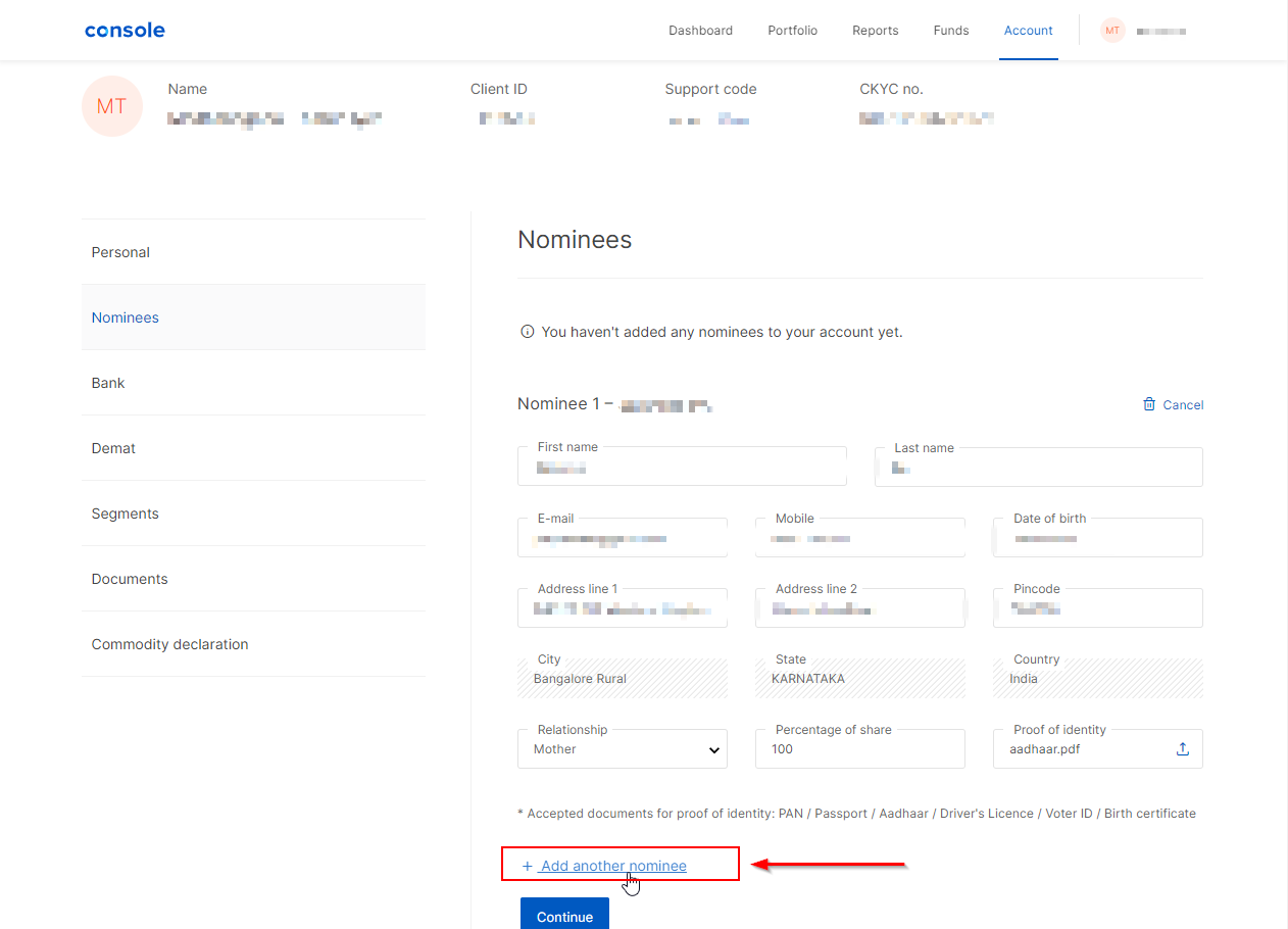 How Do I Add A Nominee Online In Zerodha ONLINE Channakki s Share