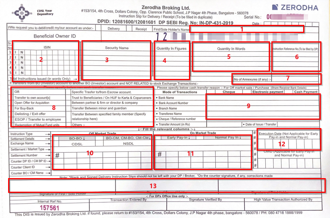 How To Fill A Delivery Instruction Slip DIS 