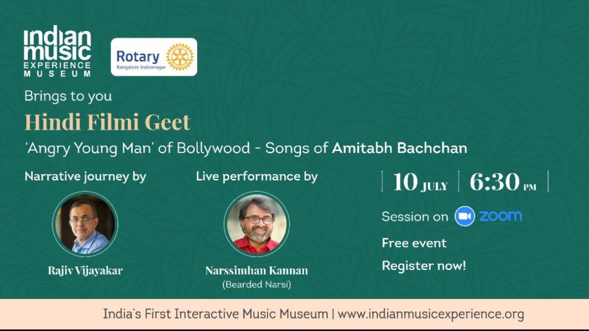 Hindi Filmi Geet Tickets by BOSE Comm, Saturday, July 10, 2021, NA Event