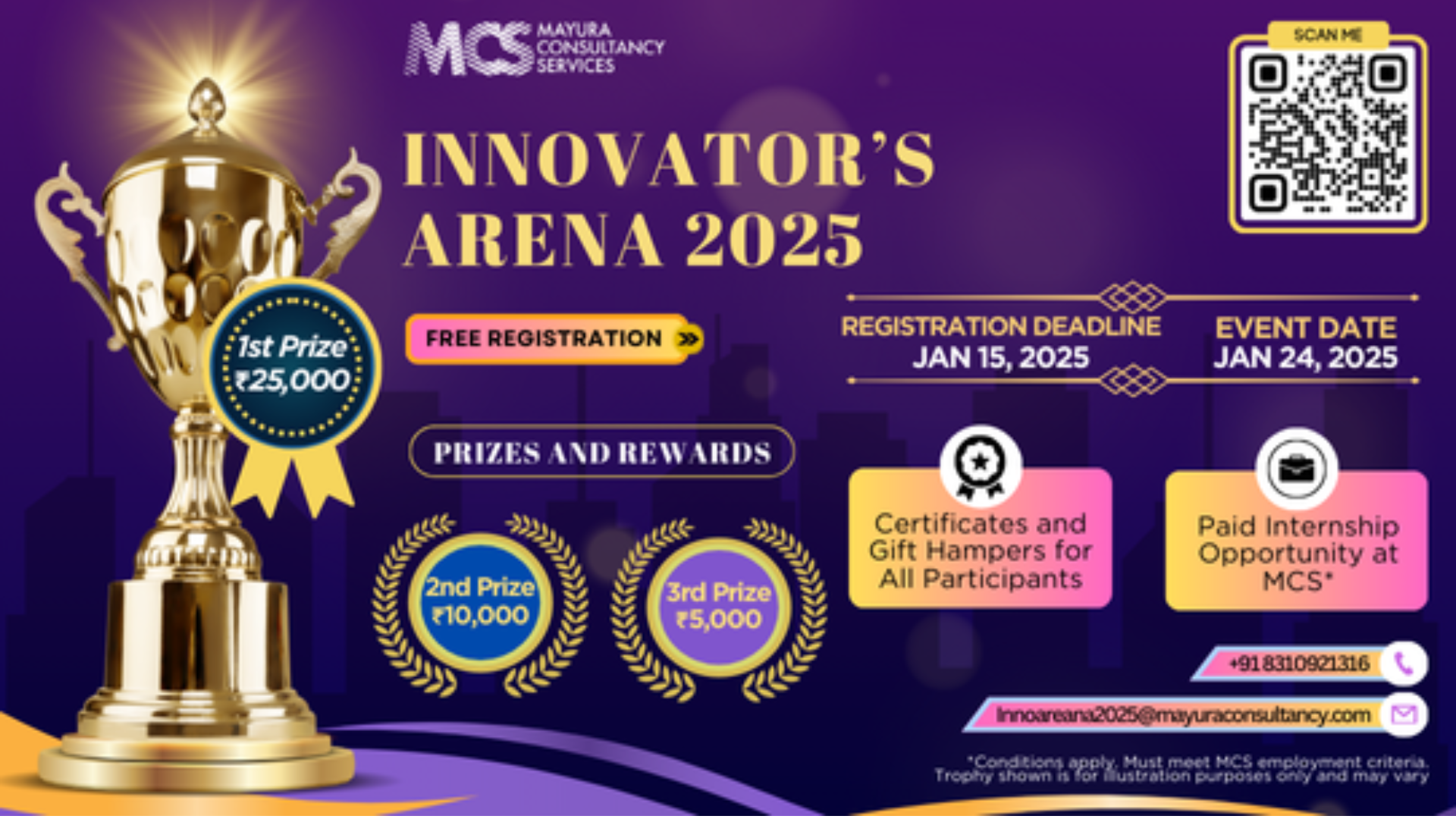 MCS Innovator's Arena 2025 Tickets by Mayura Consultancy Services, Friday, January 24, 2025 ...