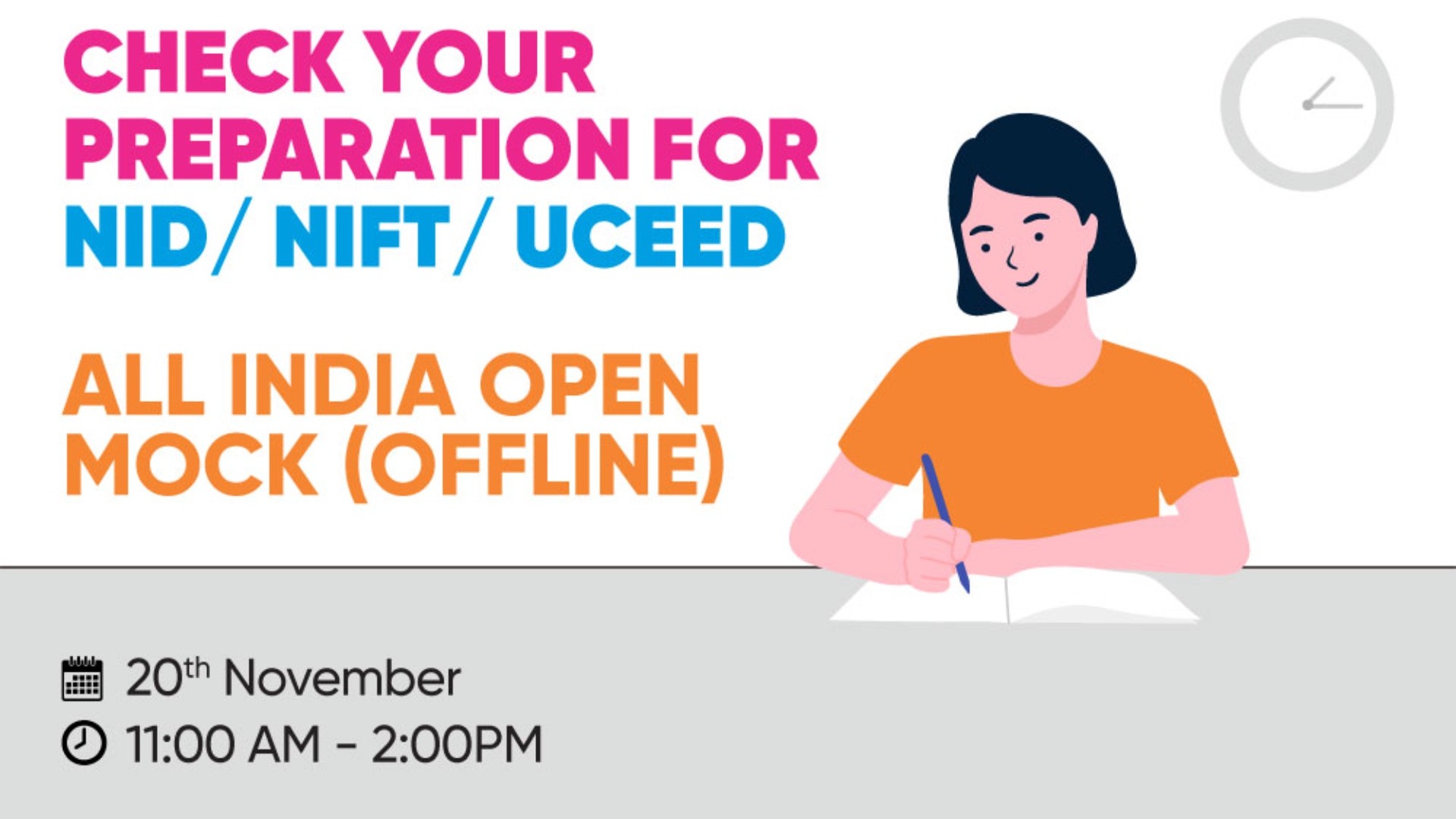 ALL INDIA OPEN MOCK For NID NIFT UCEED & FREE Seminar session by an ...