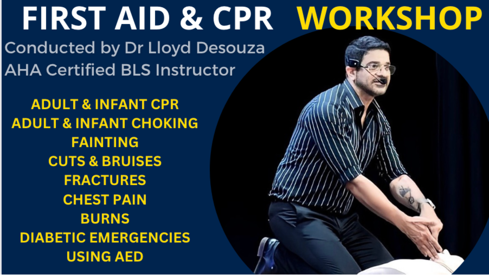 CPR & Basic First Aid Workshop Tickets by Dr Lloyd Desouza, Saturday ...