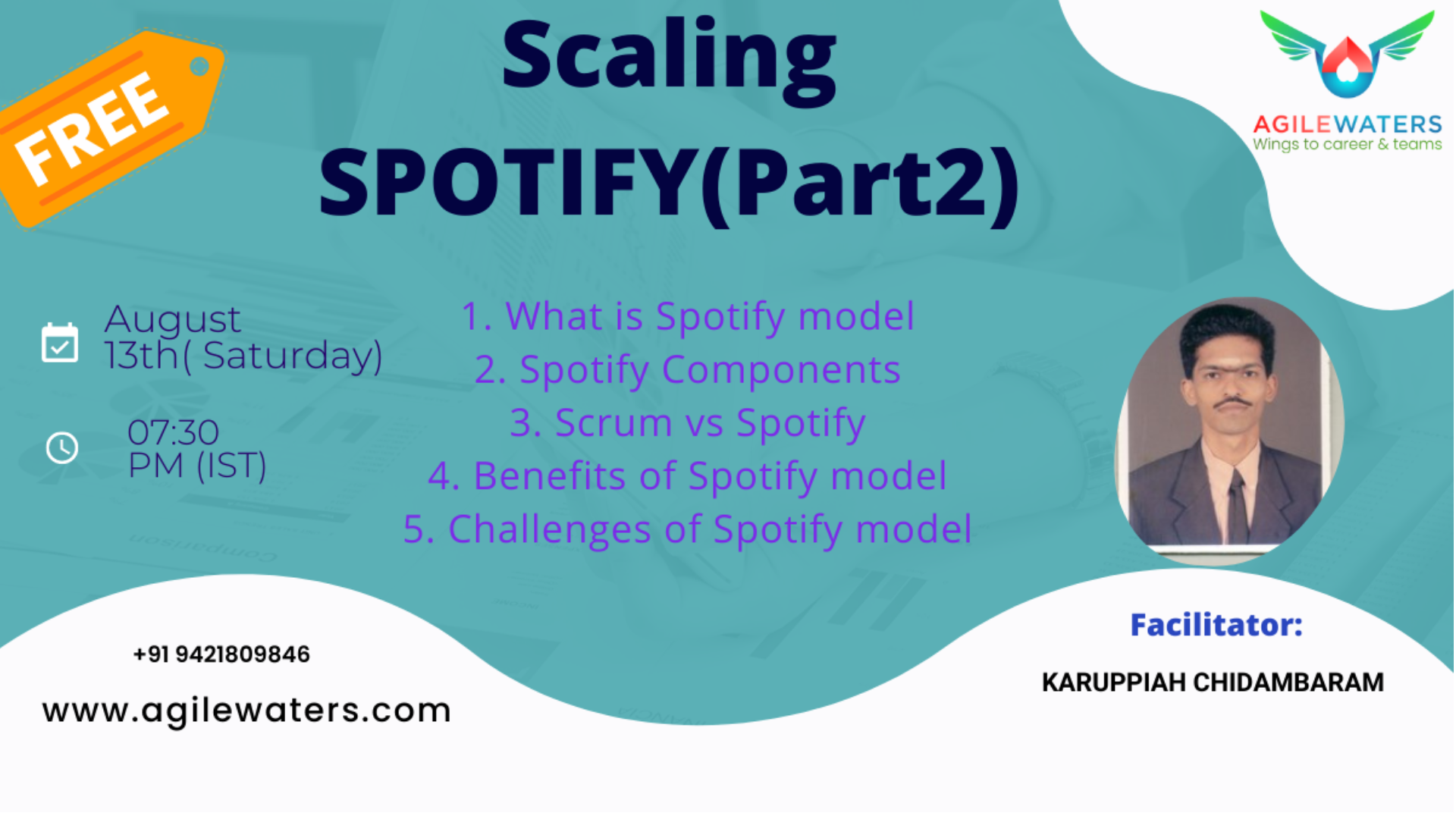 Free Webinar By Agilewaters Scaling Spotify Part2 Tickets By Agilewaters Consulting Saturday