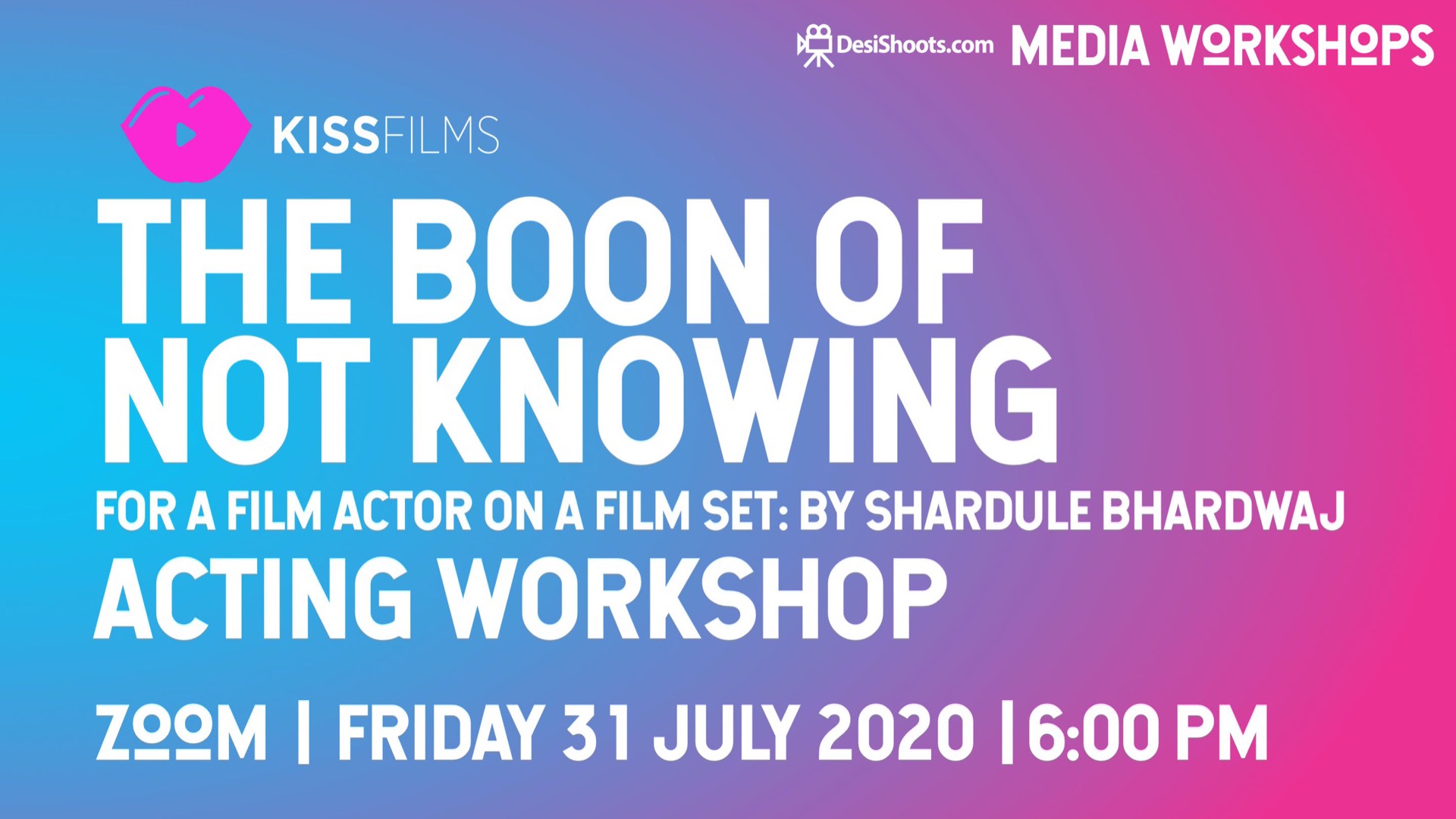 The Boon of Not Knowing For A Film Actor On A Film Set Tickets by The ...