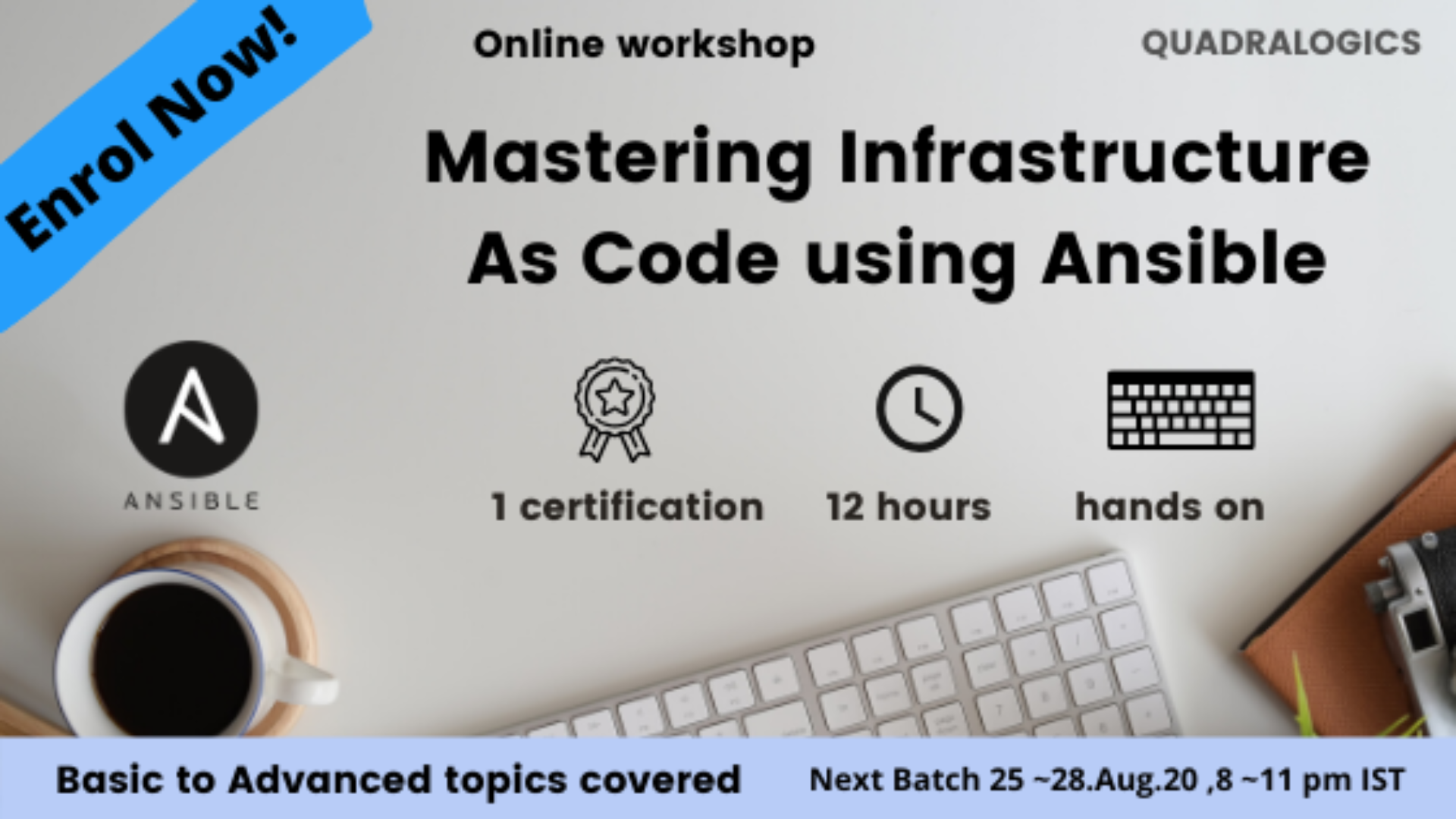 Mastering Infrastructure as Code using Ansible Tickets by QuadraLogics, Tuesday, January 19 ...