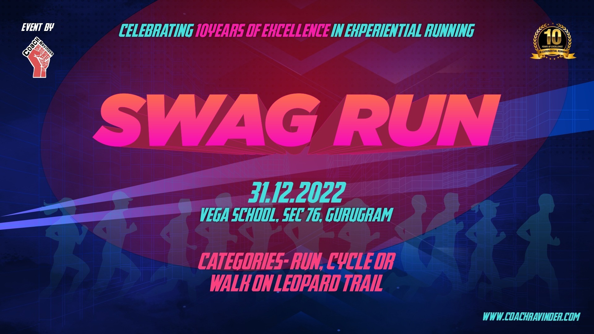 Swag Run 2022 Tickets by Coach Ravinder, Saturday, December 31, 2022 ...