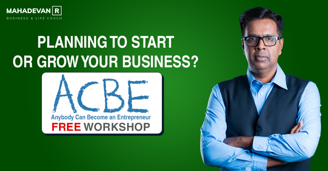 Anybody Can Become an Entrepreneur by Mahadevan R Tickets by Robin ...