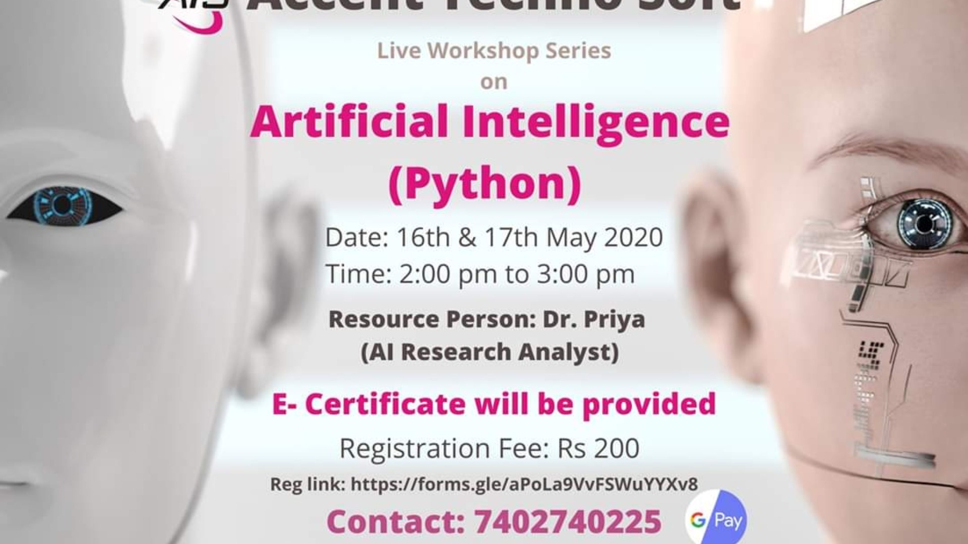 Live Workshop Web series on Artificial Intelligence in Python by ATS ...