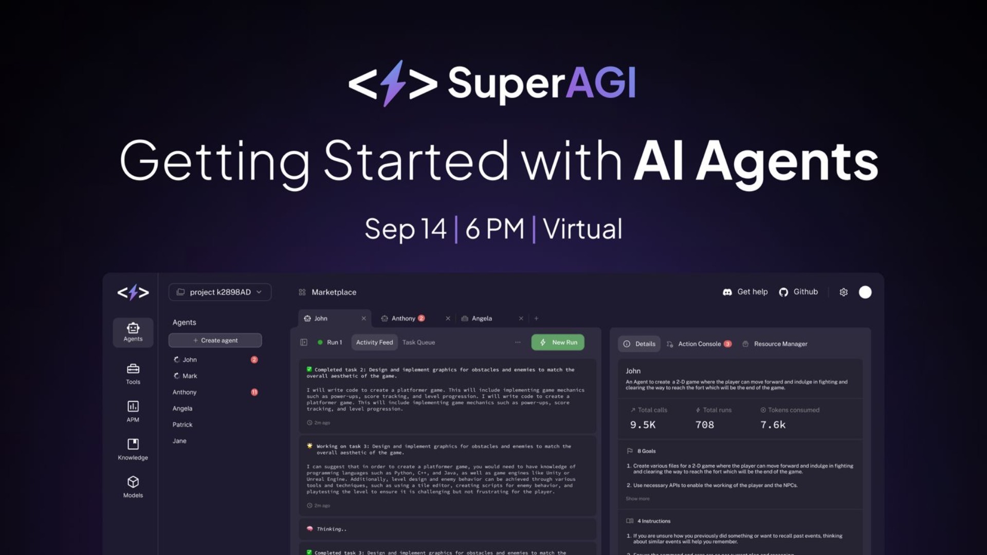 Autonomous Agents Workshop Tickets by SuperAGI, Thursday, September 14, 2023, NA Event