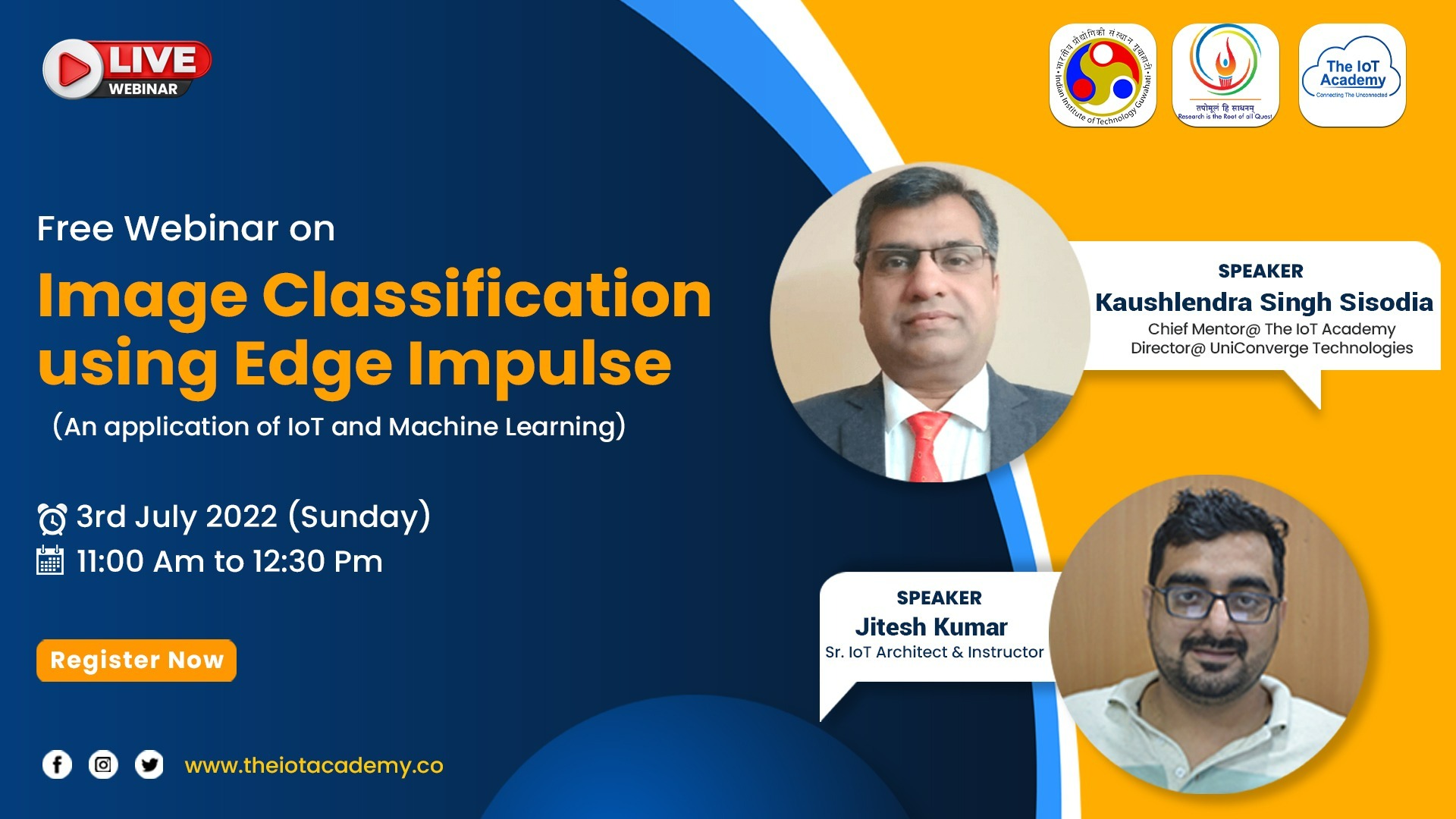 FREE WEBINAR on Image Classification using Edge Impulse (An application ...