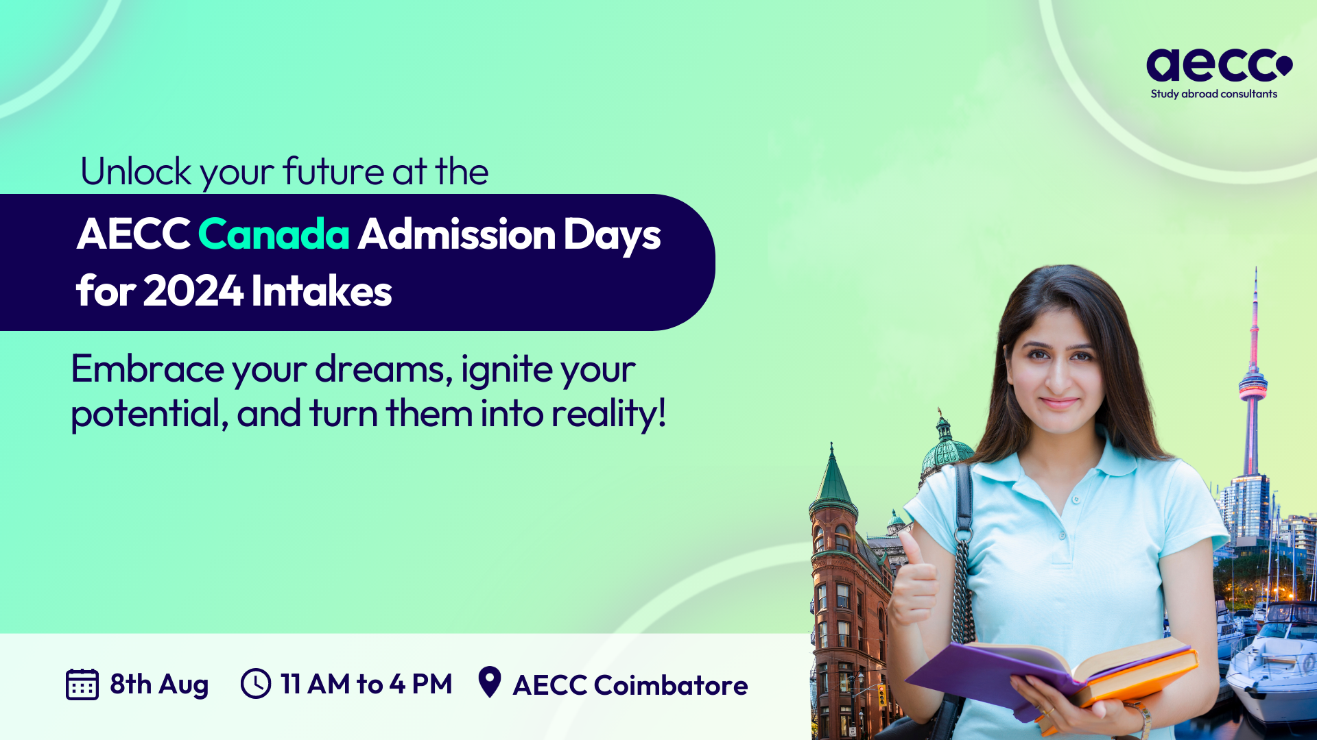 Attend AECC's Canada Admission Day 3rd Aug - Coimbatore Tickets by AECC ...