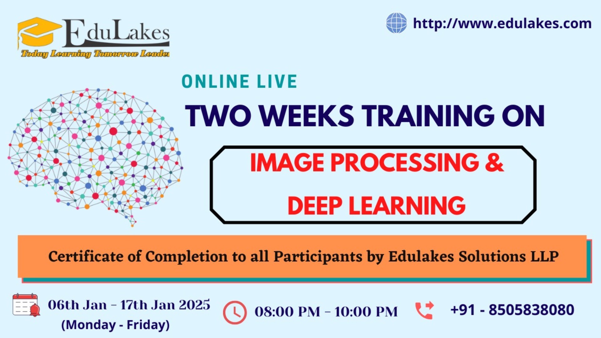 Live Online Training / FDP on Image Proessing and Deep Learning Tickets by EduLakes Solutions ...