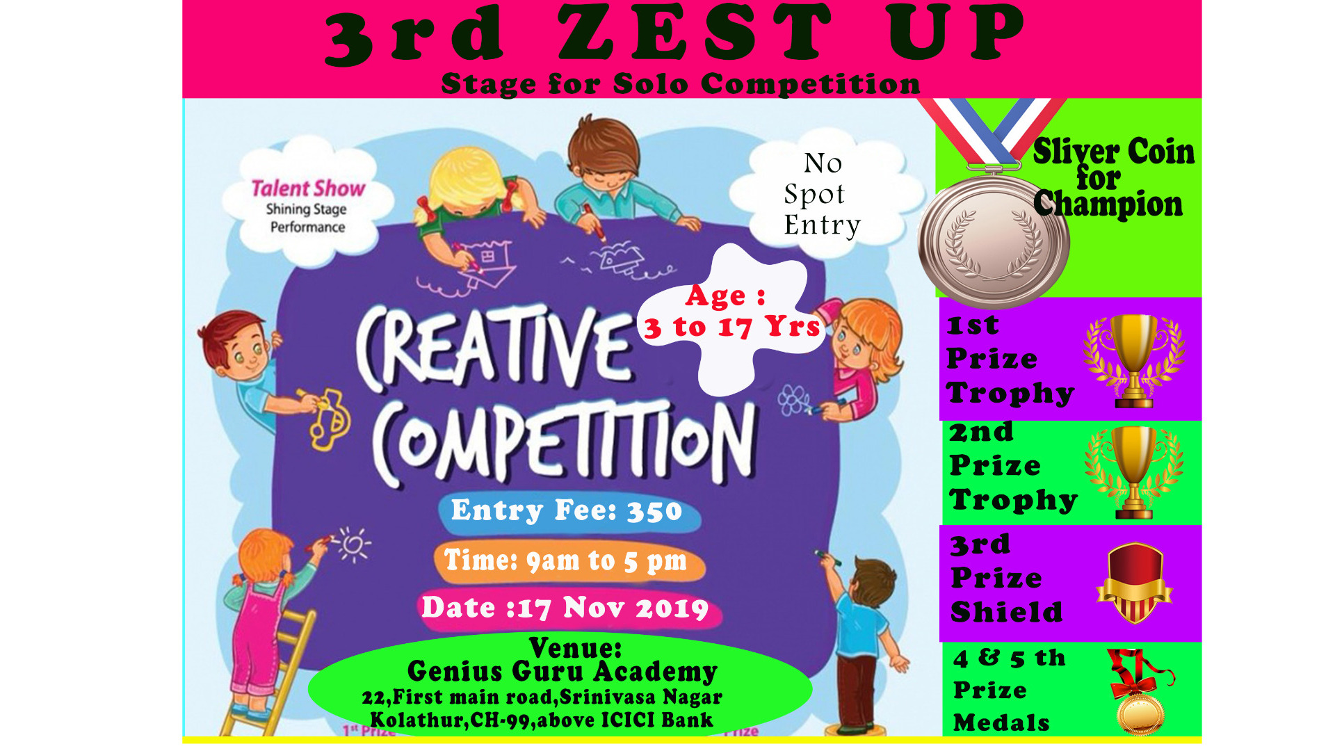 Zest Up Stage for Solo Competition Tickets by GeniusGuru Aca Demy ...