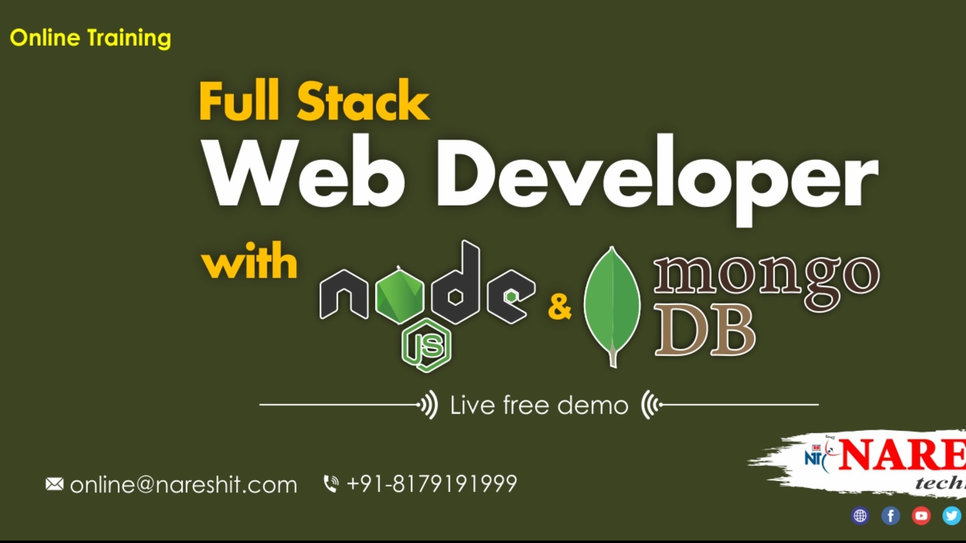 Full Stack Web Development Online Training Tickets by NareshIT, Tuesday, March 15, 2022, Online ...