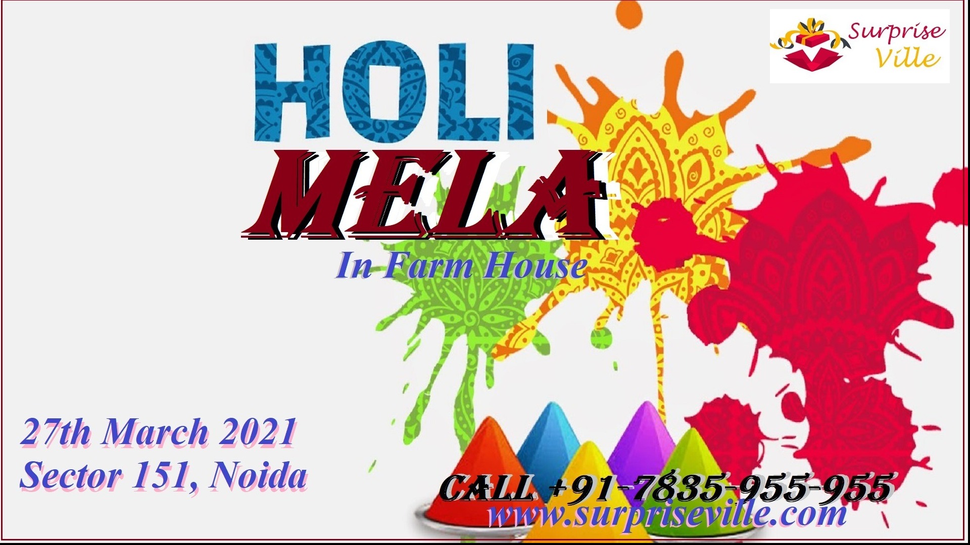 Holi Mela In Farm House Noida(Holi Event) By Surprise Ville Tickets by ...