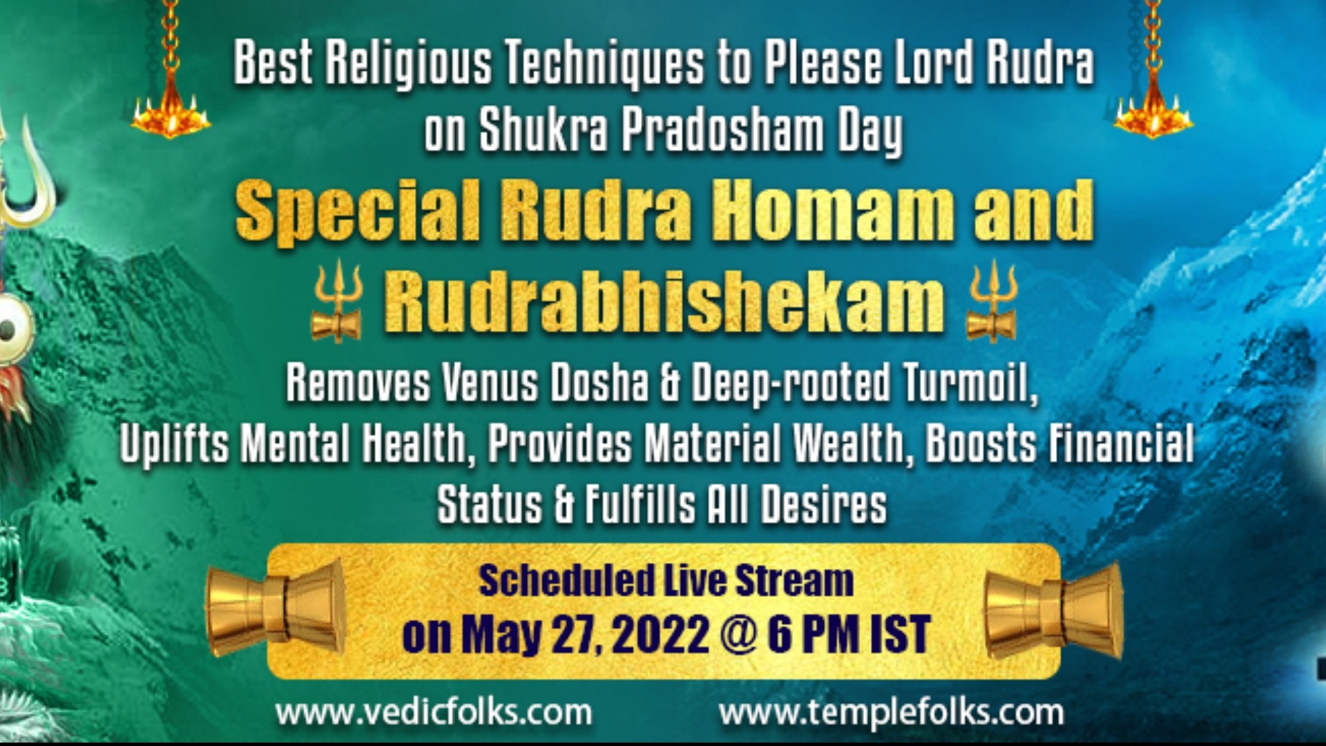 Special Rudra Homam and Rudrabhishekam Tickets by Temple Folks, Friday ...