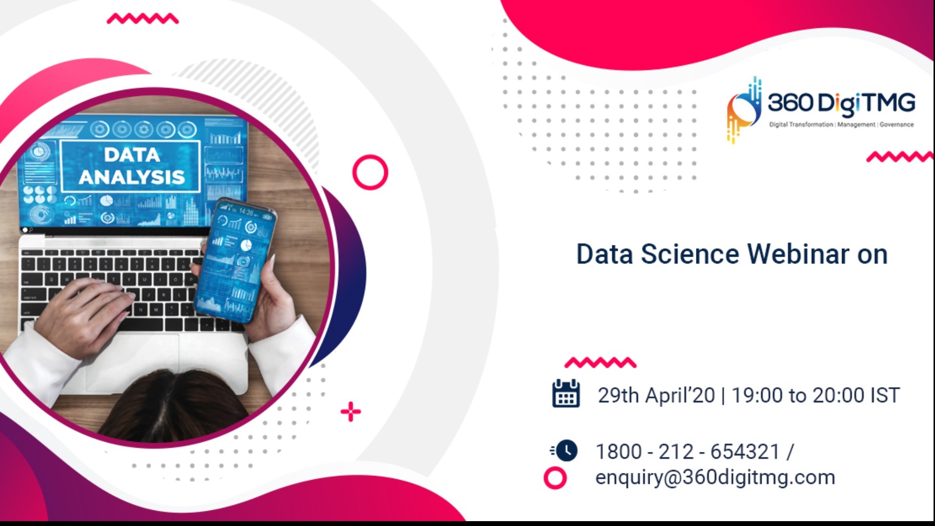 Free online webinar on Data Science Tickets by 360DigiTMG, Wednesday ...