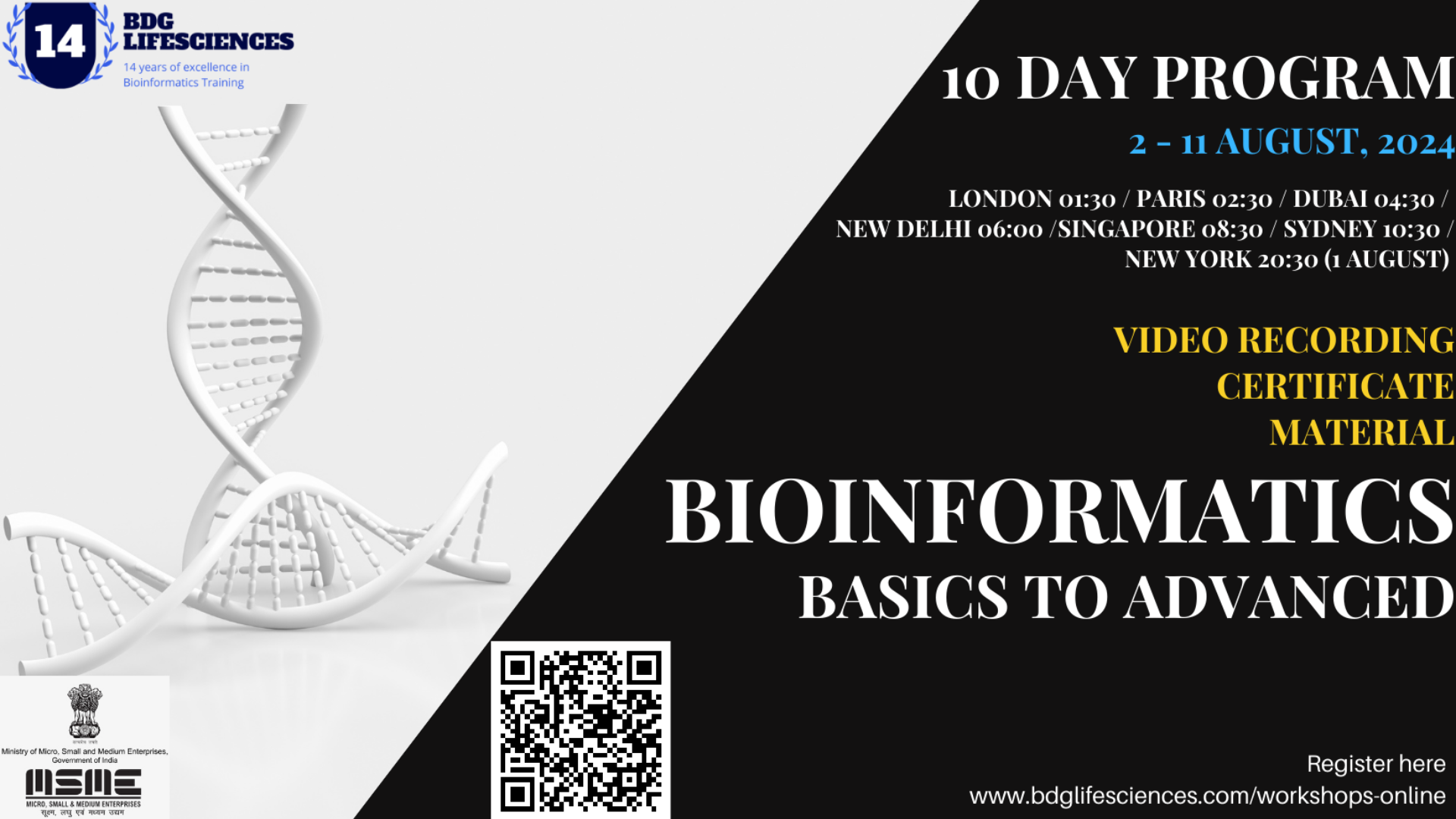 Bioinformatics 10 Day Certificate Online Training Tickets by BDG ...