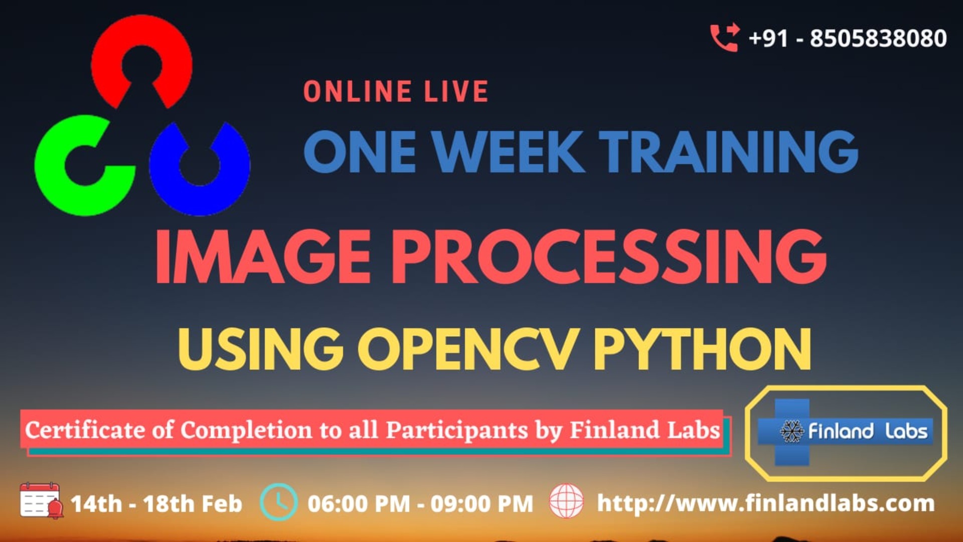 One Week Training On Image Processing Using OpenCV Python Tickets by ...