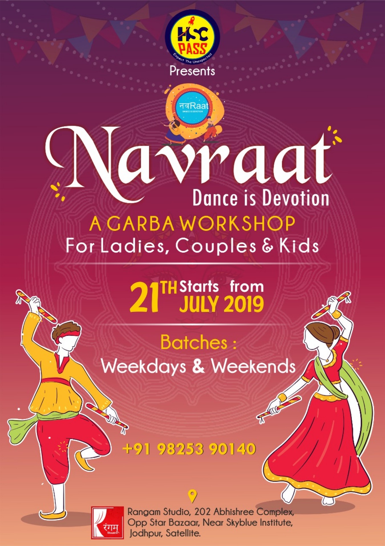 Navratri Garba Workshop 2019 Tickets by HSC Pass, Sunday, July 21, 2019 ...