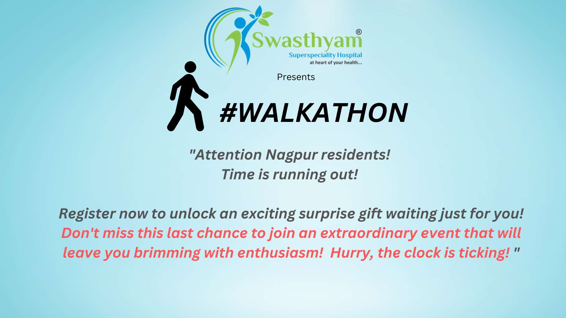 Walkathon 2023 Tickets by Swasthyam Superspeciality Hospital, Sunday ...