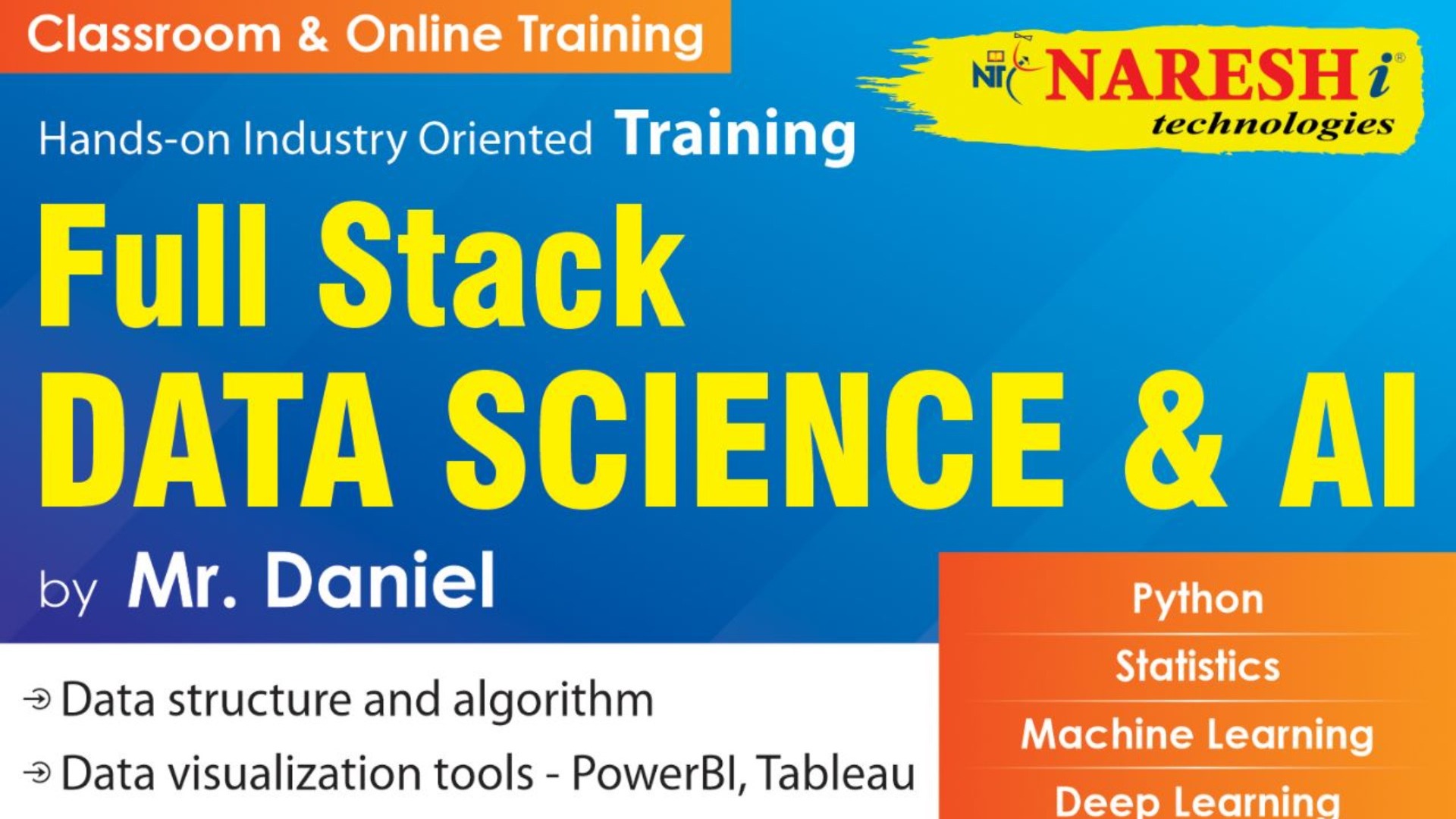 Free Online Demo On Full Stack Data Science & AI by Mr. Daniel ...