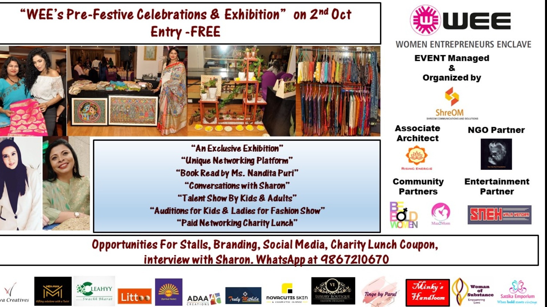 "Invitation to WEE's Pre-Festive Celebrations & Exhibition" (Stall ...