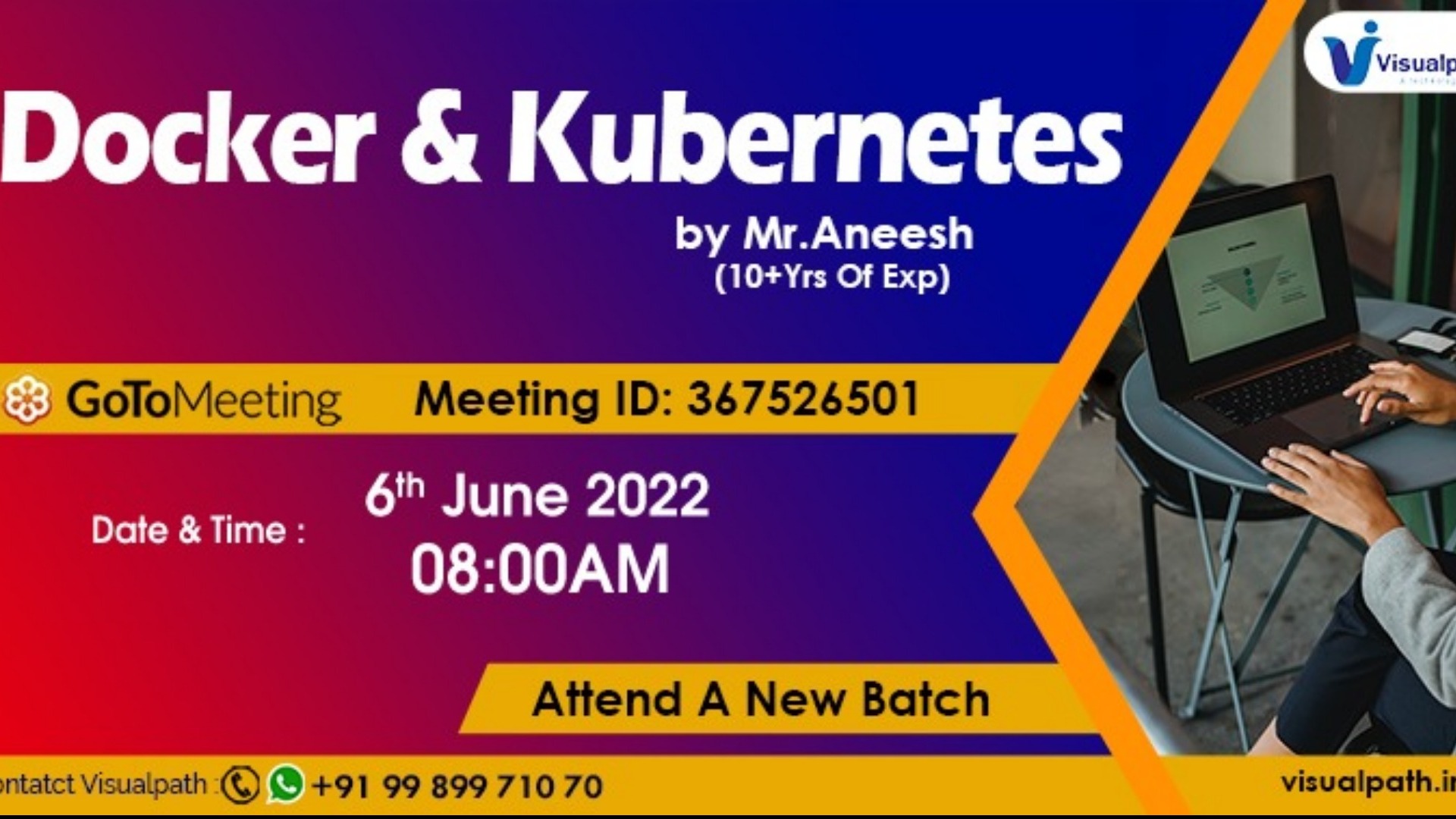 Docker And Kubernetes New Online Batch Tickets By Visualpath Monday June 06 2022 Online Event