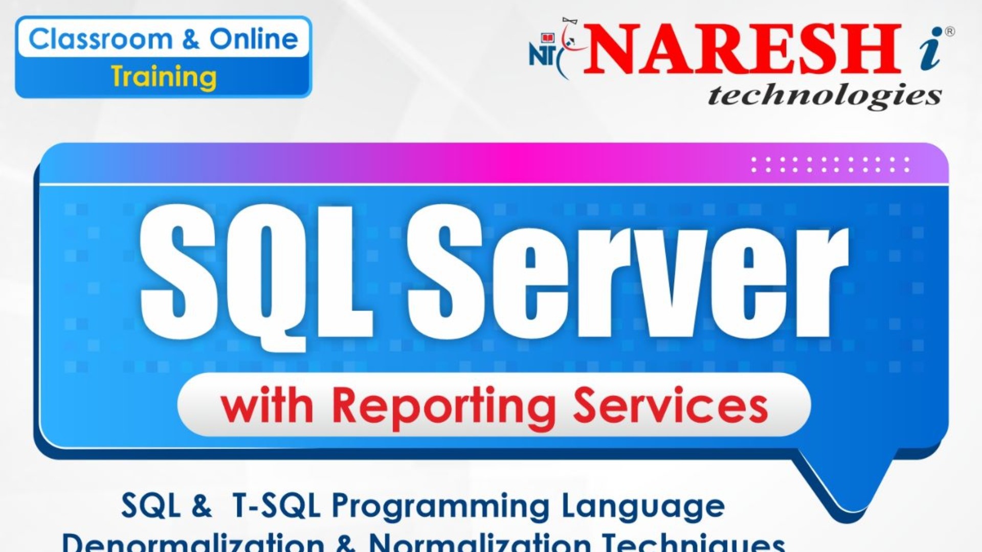 Attend Free Online Demo On SQL Server by Mr. Vijay Kumar - NareshIT ...