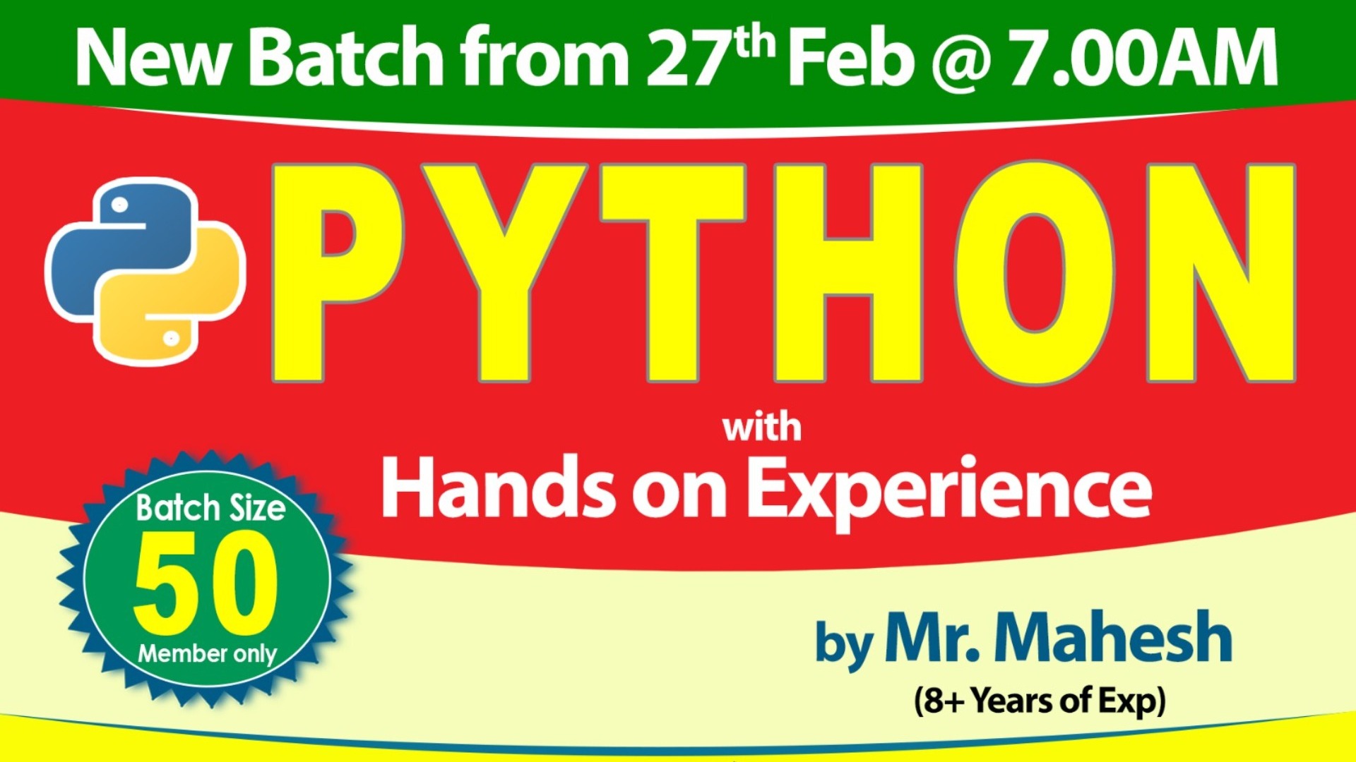 Free Offline Demo On Python by Mr. Mahesh - NareshIT Tickets by ...