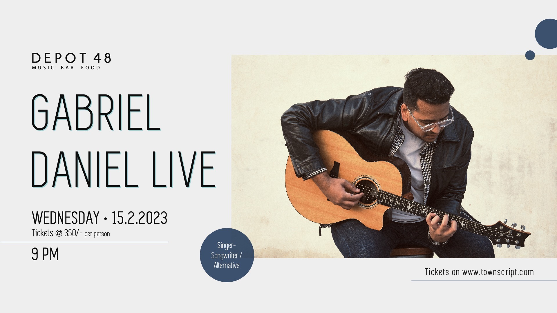 GABRIEL DANIEL LIVE Tickets by Depot48, Wednesday, February 15, 2023 ...