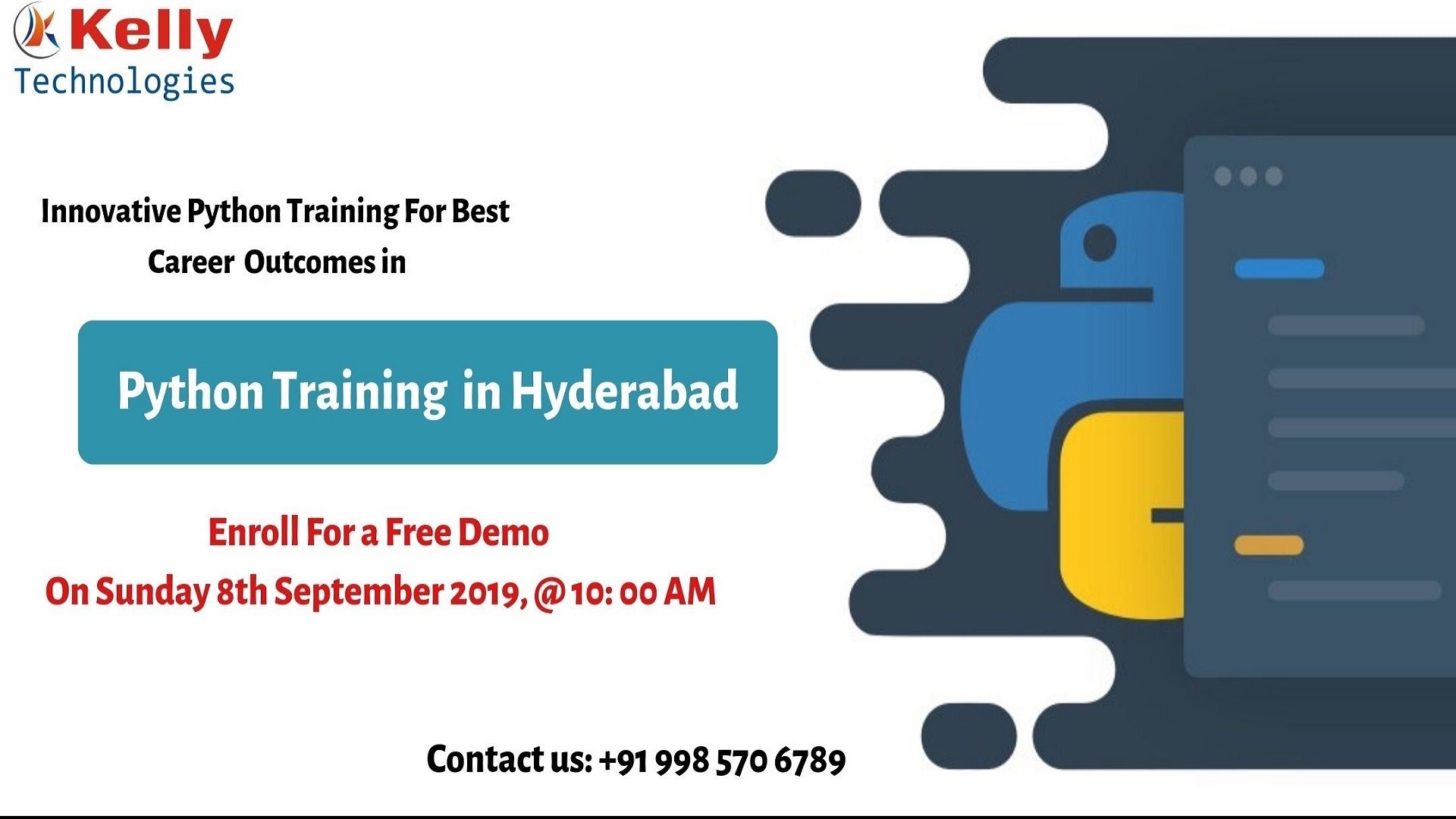 Free Demo On Python Training At Kelly Technologies Scheduled On 8th Of September @ 10 AM ...