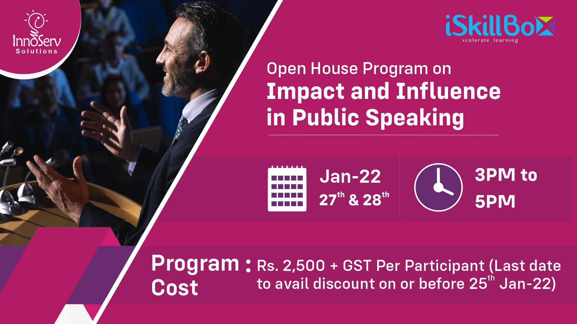 Open House Program on Impact and Influence in Public Speaking Tickets ...