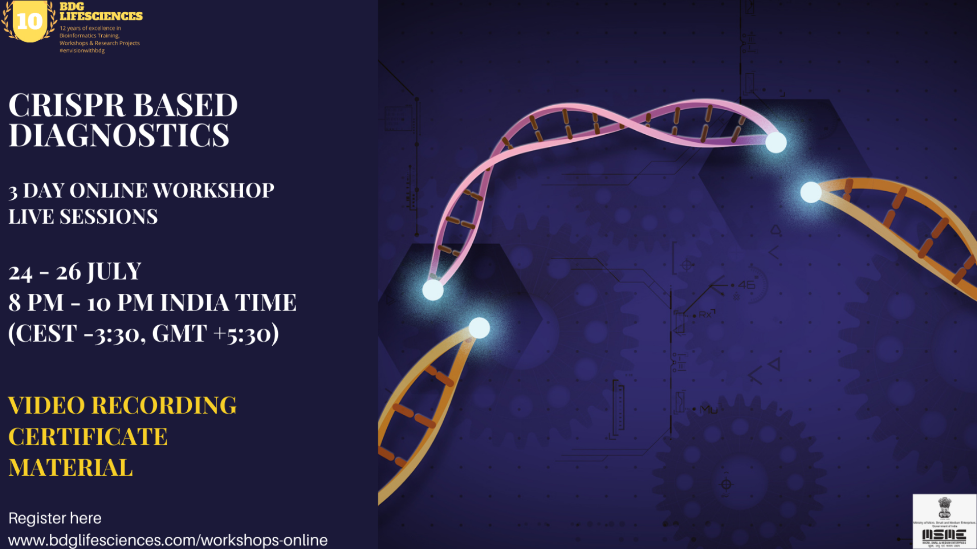 CRISPR based Diagnostics Online Training Tickets by BDG Lifesciences ...