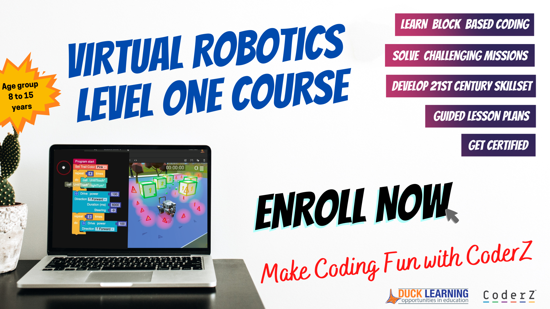 Virtual Robotics - Coderz Tickets by Duck Learning India, Monday, April 04, 2022, Online Event