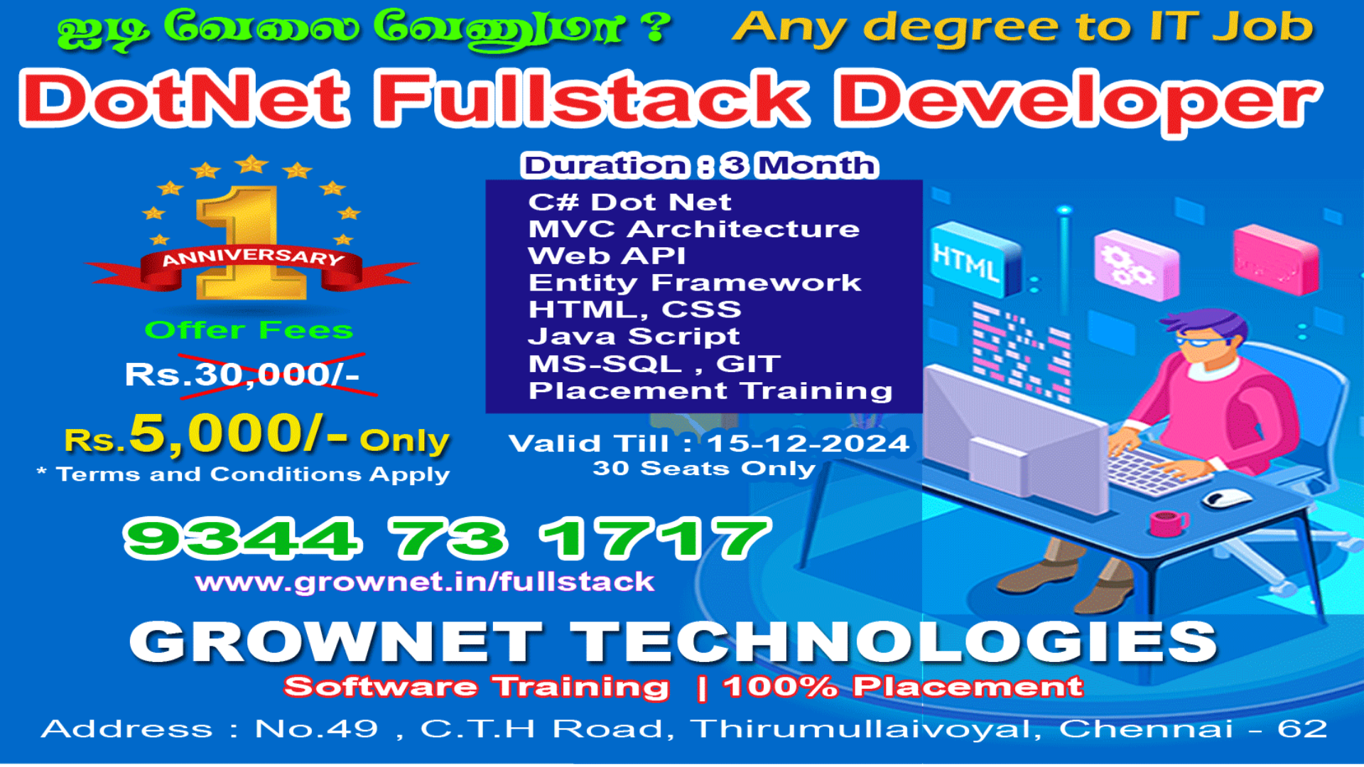 Dotnet Fullstack Developer Training at Grownet Technologies Tickets by Rapsys Info Tech ...
