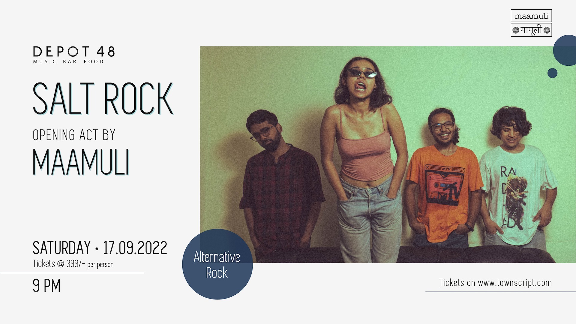 SALT ROCK Tickets by Depot48, Saturday, September 17, 2022, New Delhi Event