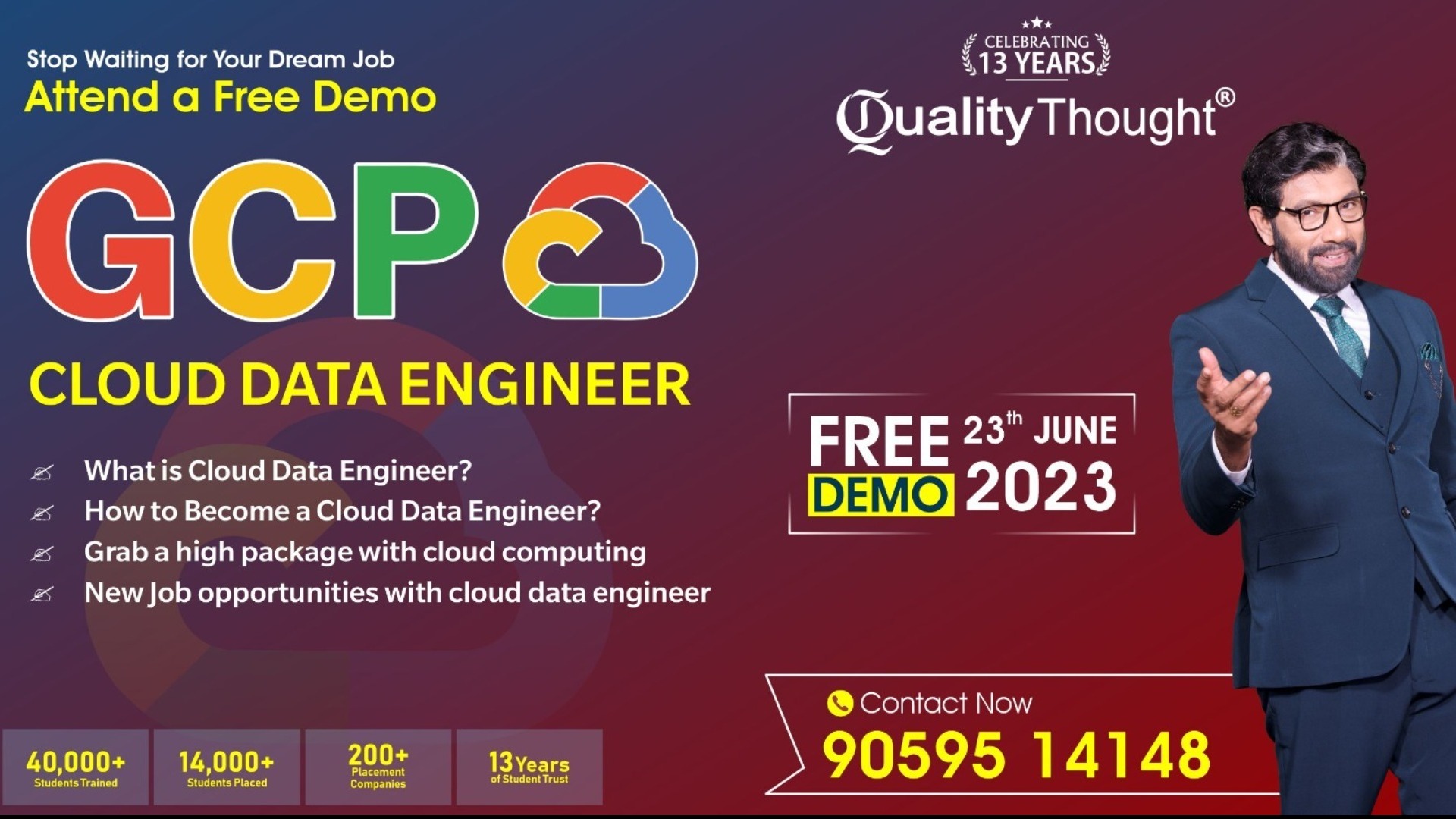 GCP Cloud Data Engineer Tickets by Quality Thought, Friday, June 23, 2023, Hyderabad Event