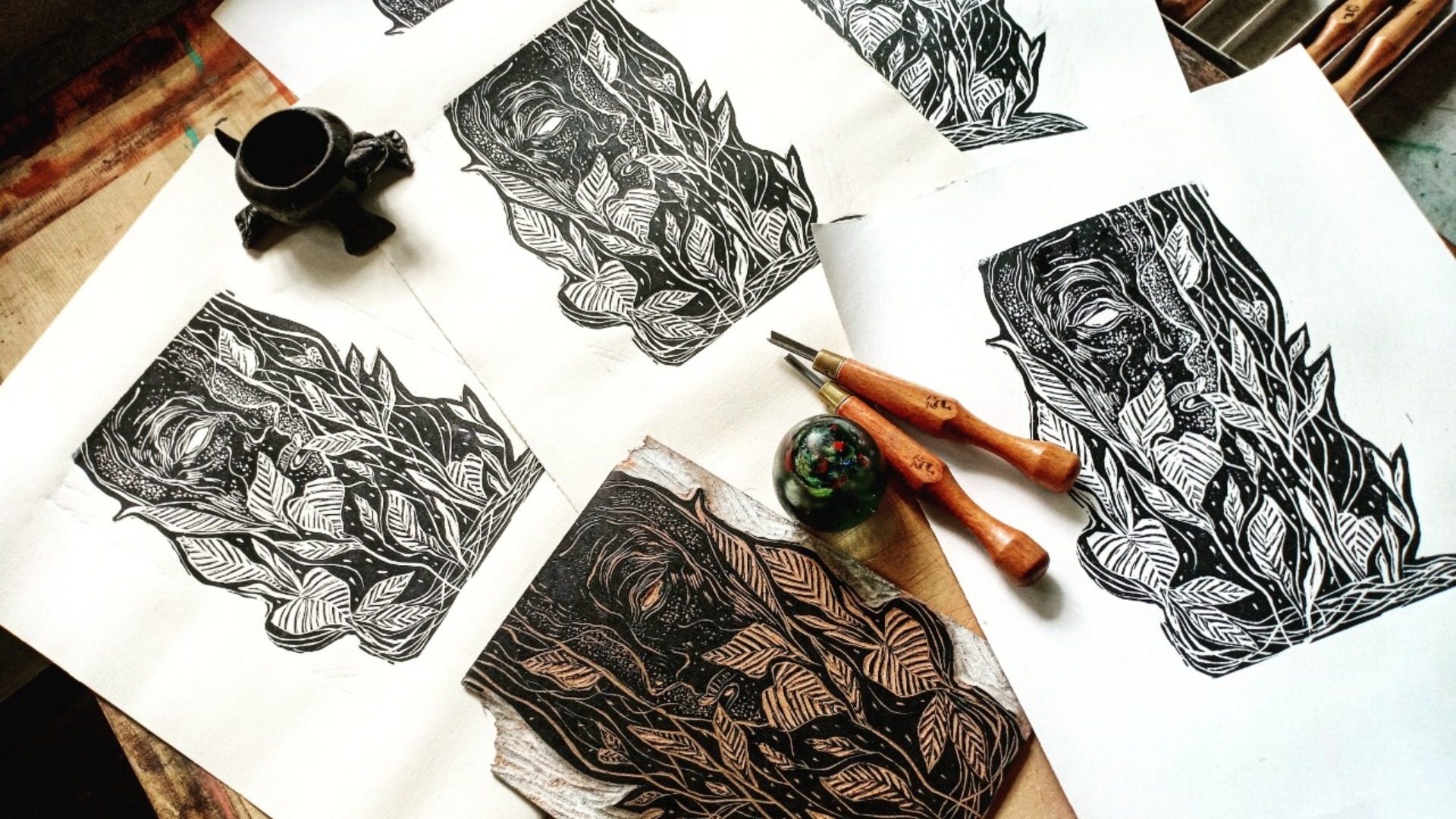 Woodcut Printmaking Workshop Tickets by Design Circle, Sunday, December ...