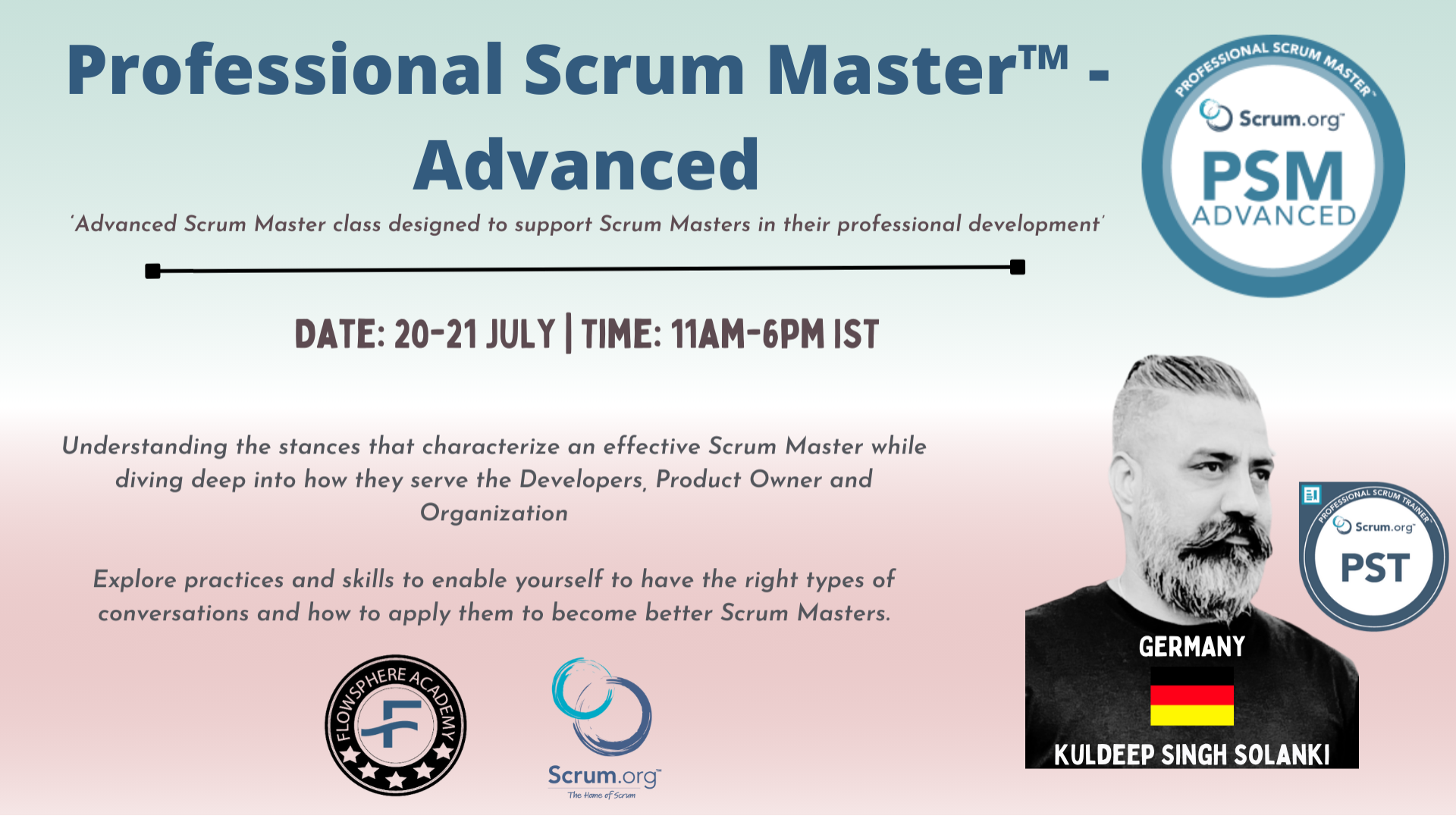 PSM - Advanced Scrum Master Class by Scrum.org Tickets by FlowSphere ...