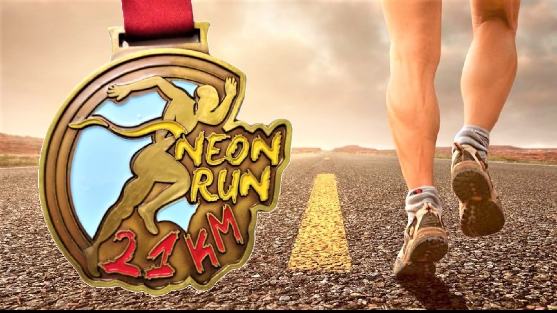 Neon Run 21 KM - Get Beautiful Medal by Courier Tickets by Omega Events ...